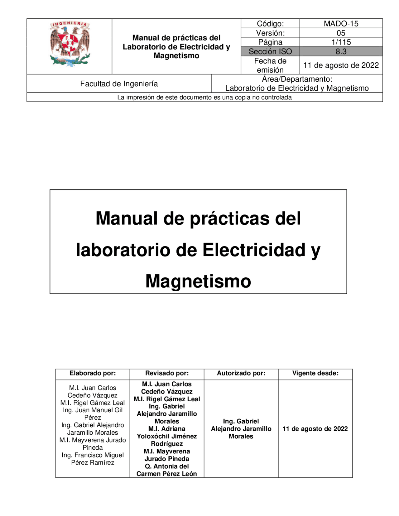 Manual de práctica electricidad y magnetismo | Diapositivas de Ingenieria Eléctrica | Docsity