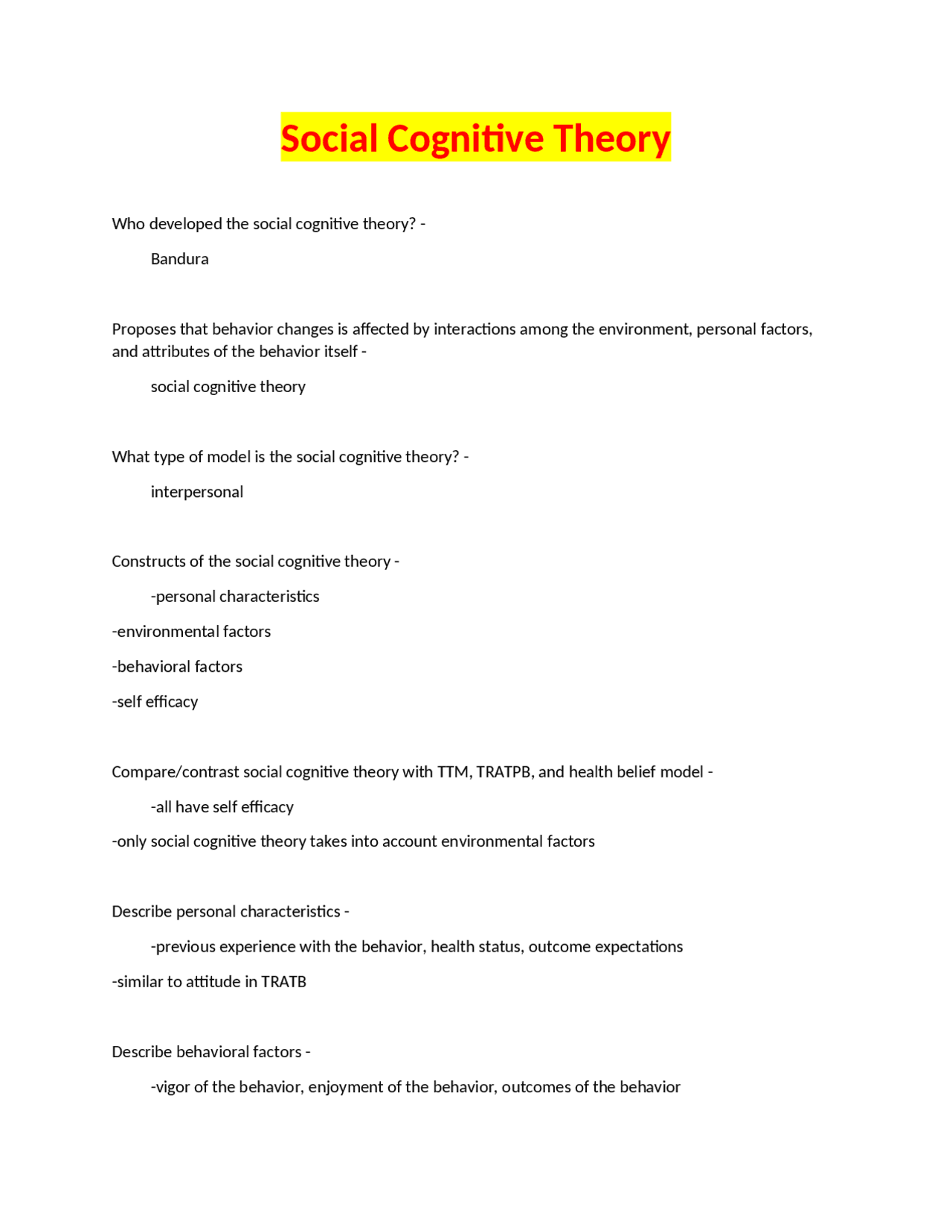 Social Cognitive Theory: An Interpersonal Model of Behavior Change ...