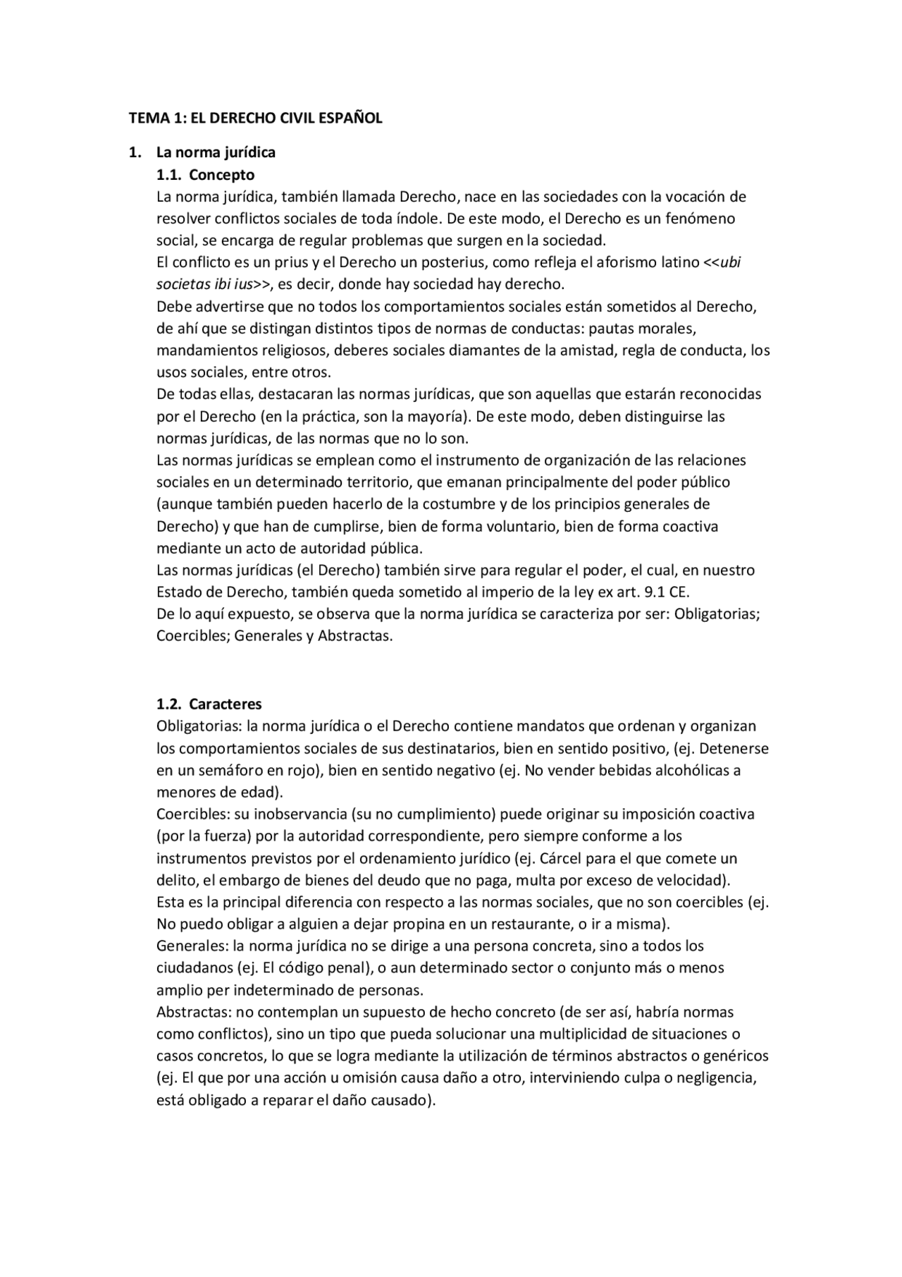 Características y estructura de la norma jurídica | Resúmenes de ...