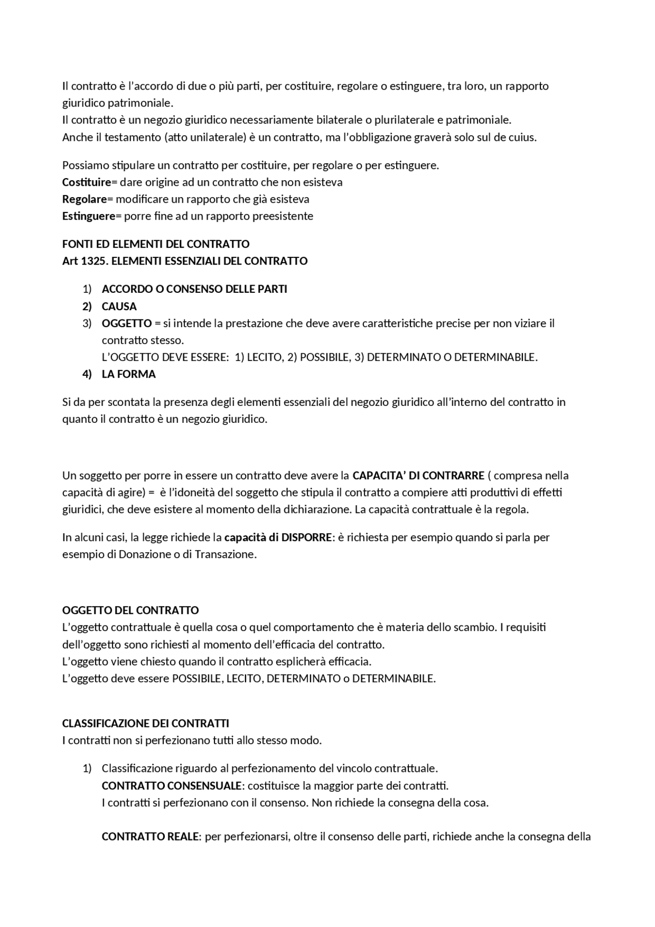 IL CONTRATTO - DIRITTO PRIVATO | Schemi e mappe concettuali di Diritto ...