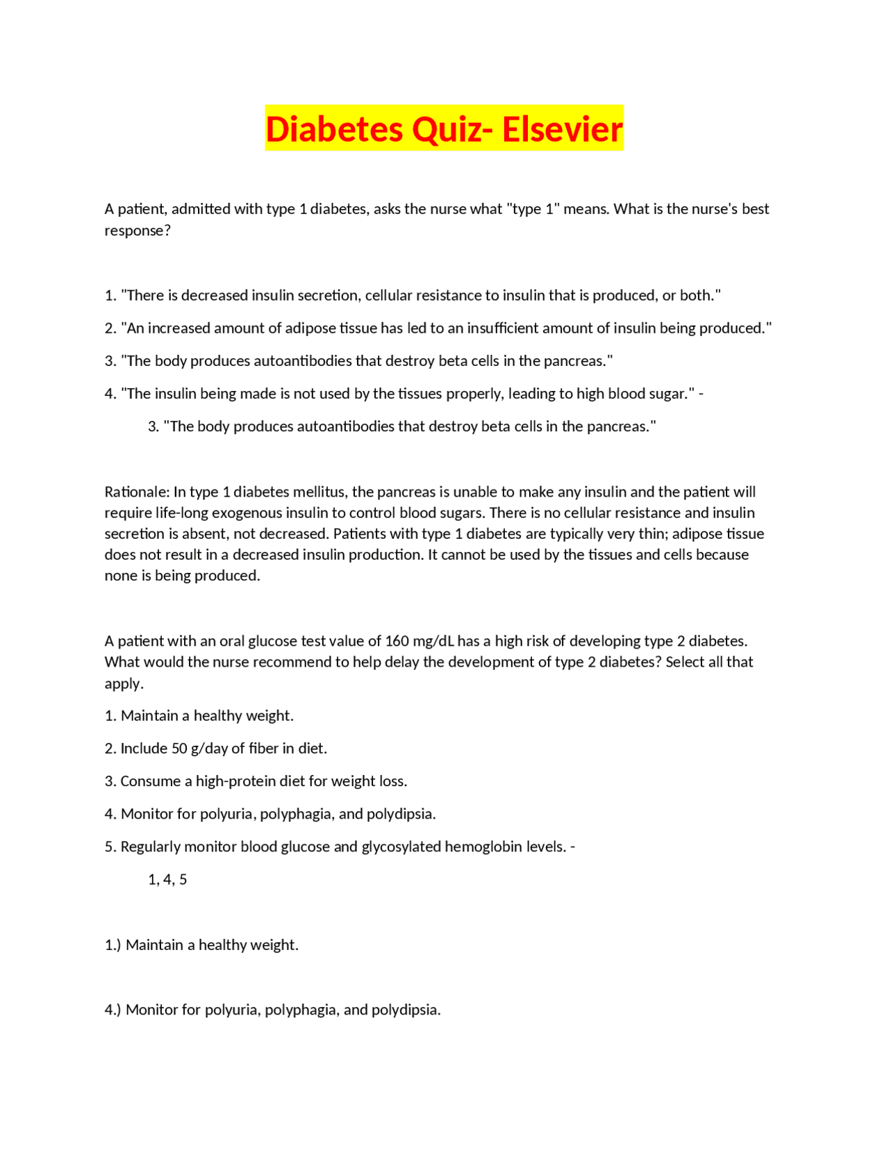 Diabetes Mellitus: Understanding Blood Glucose Control, Diet, and ...