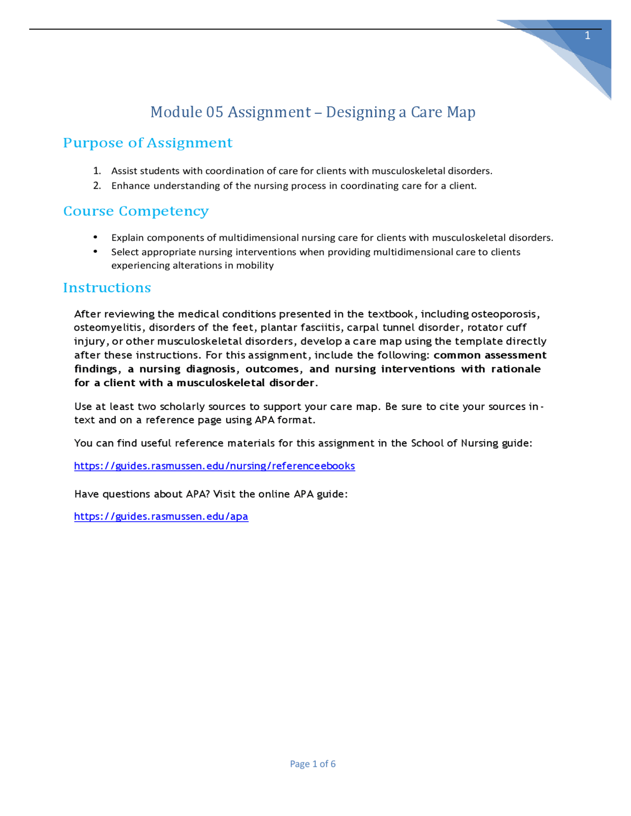 Creating a Care Map for Rheumatoid Arthritis: Assessment, Diagnosis ...