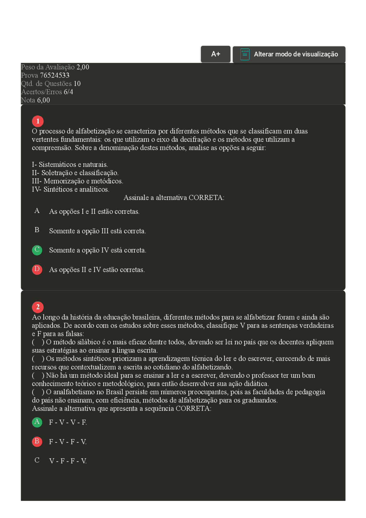 Prova individual da uniasselvi | Provas Metodologia | Docsity