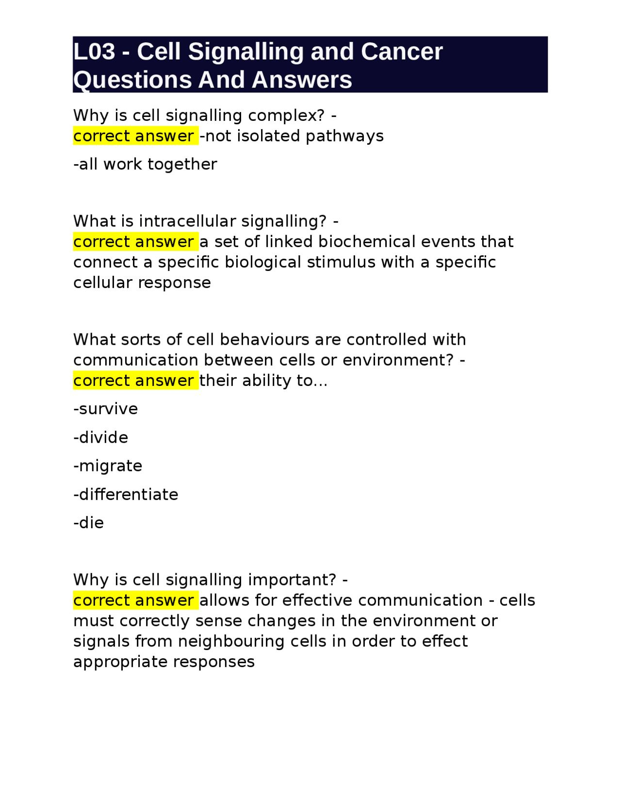 Cell Signalling and Cancer: FAQs on Cell Control, Receptors, and ...