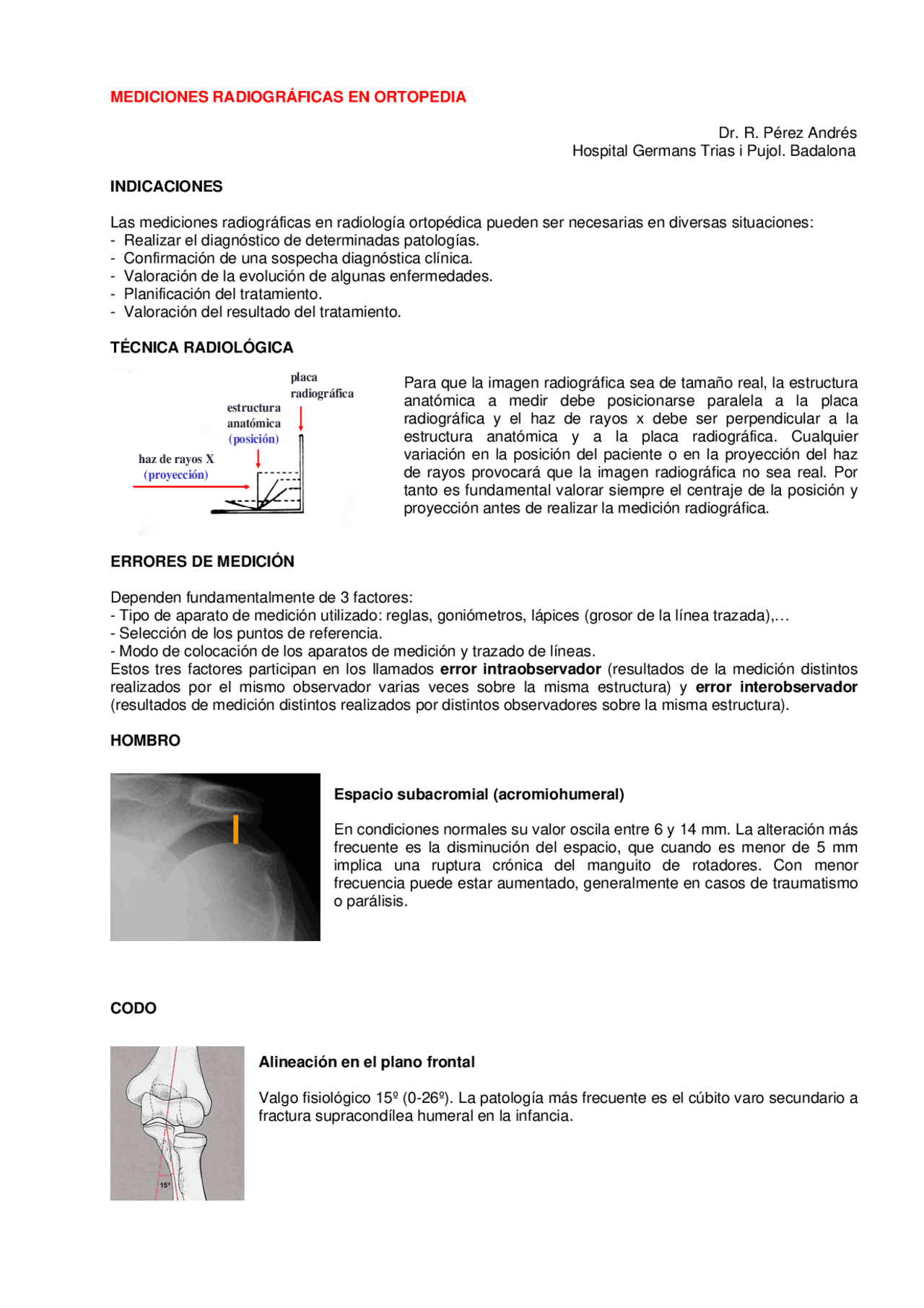 RESUMENES MEDICIONES TRAUMATOLOGIA Y ORTOPEDIA | Resúmenes de Medicina | Docsity