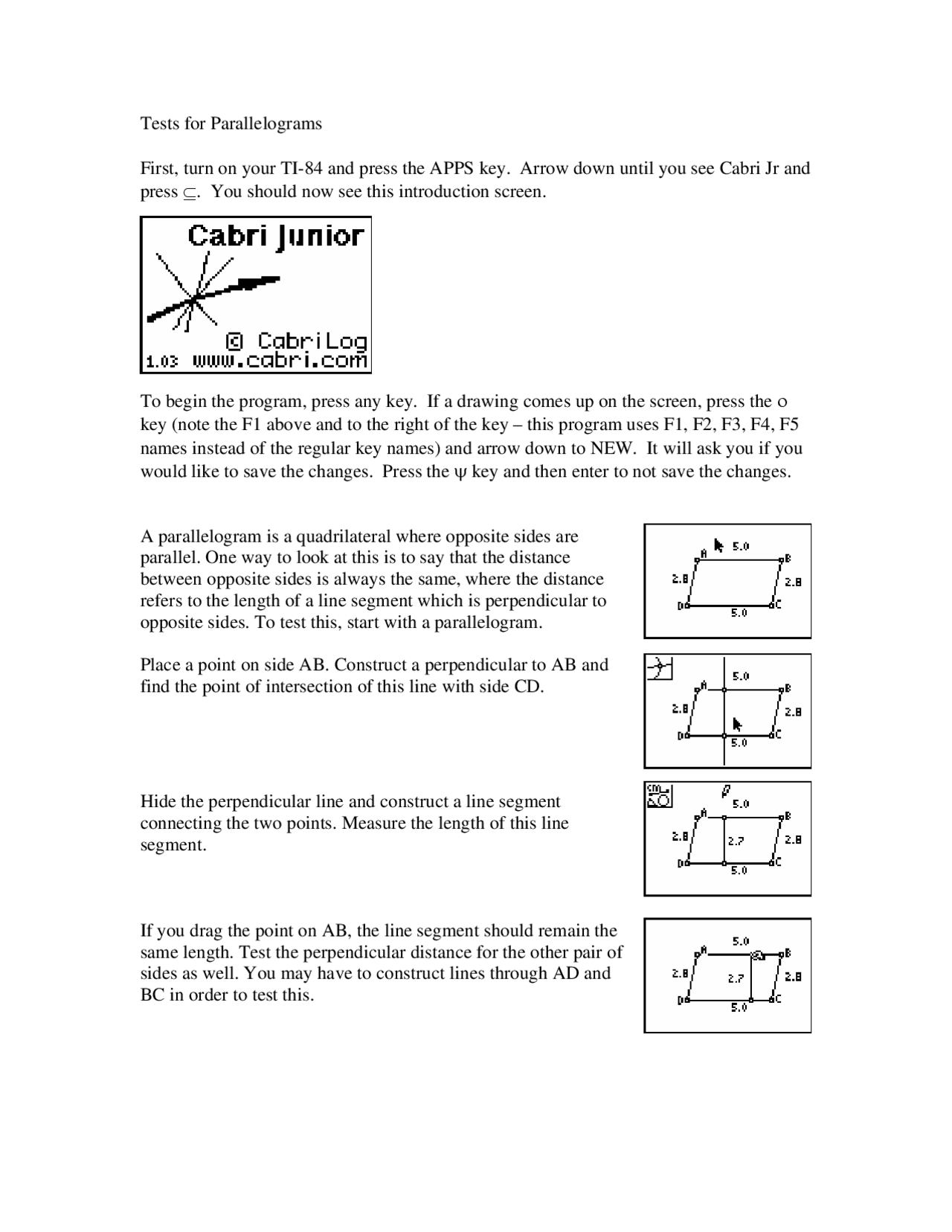 Tests for Parallelograms | Summaries Mathematics | Docsity