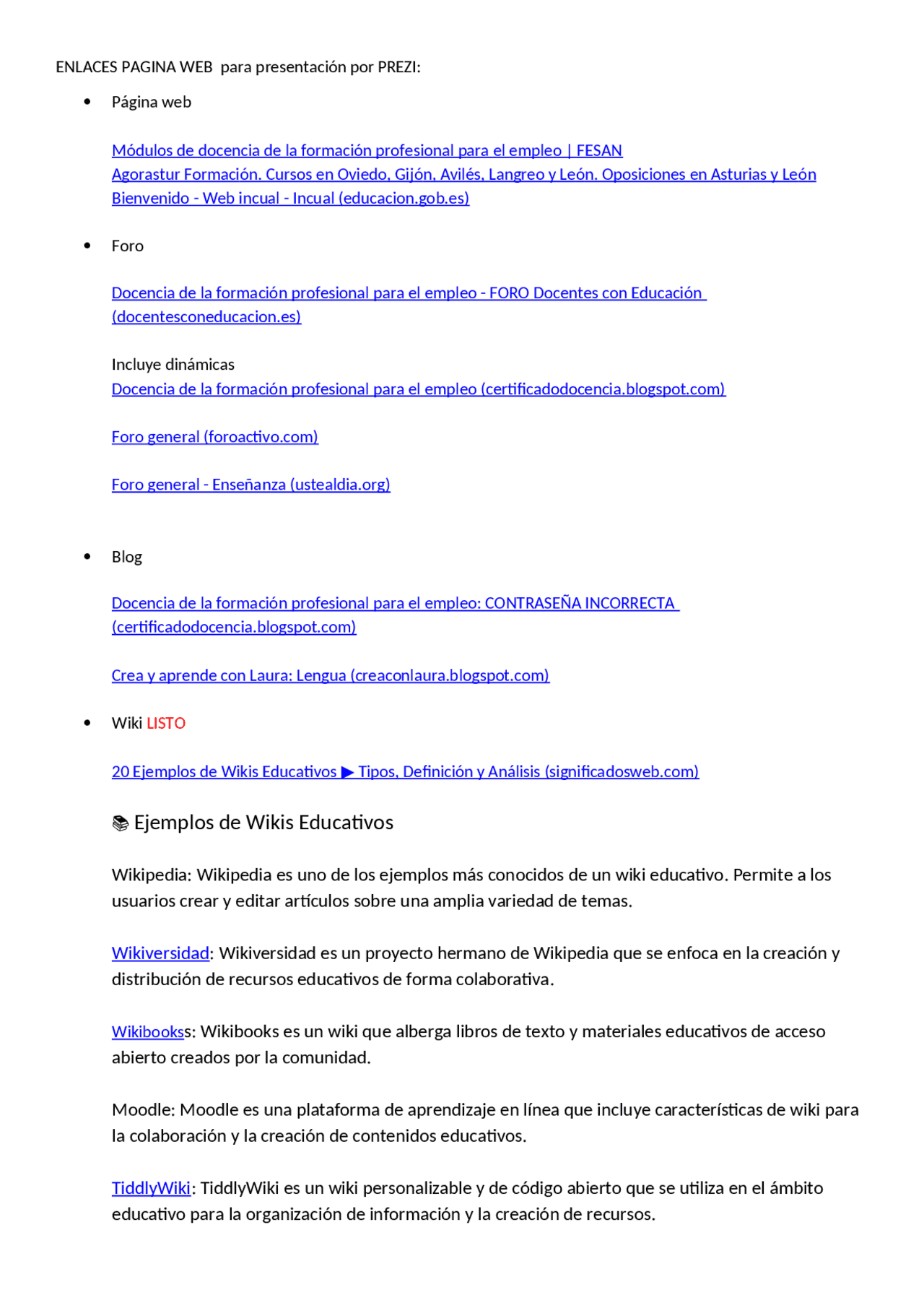 presentacion de paginas web | Ejercicios de Educación Plástica, Visual y Audiovisual | Docsity