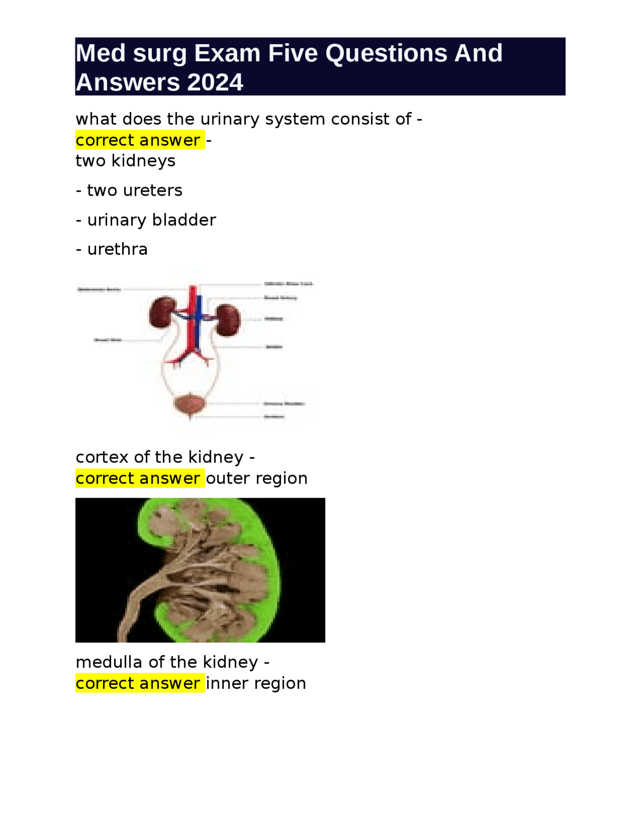 Five Questions and Answers about Renal Function and Kidney Diseases ...