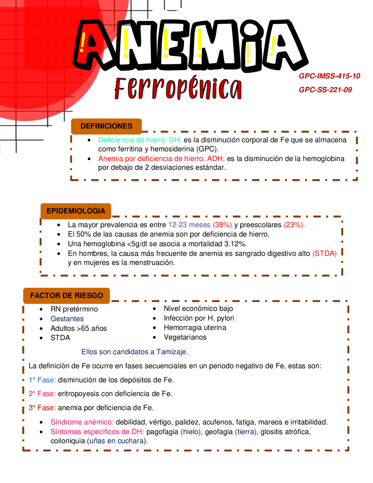 TIPOS DE ANEMIAS RESUMEN | Guías, Proyectos, Investigaciones de ...