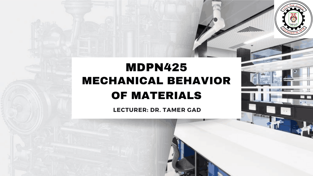 Introduction About Materials Science And Engineering Lecture Notes