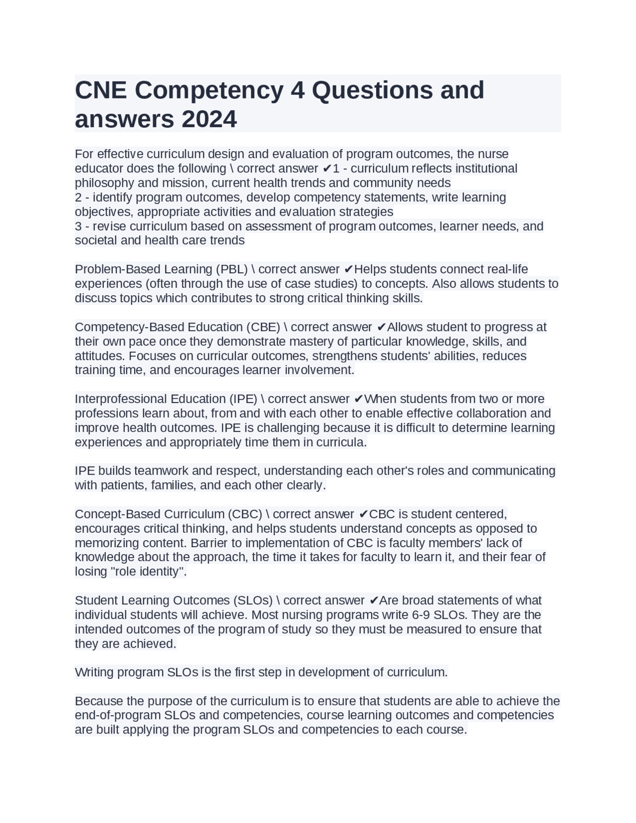 Nursing Education Competencies and Curriculum Design | Exams Nursing ...