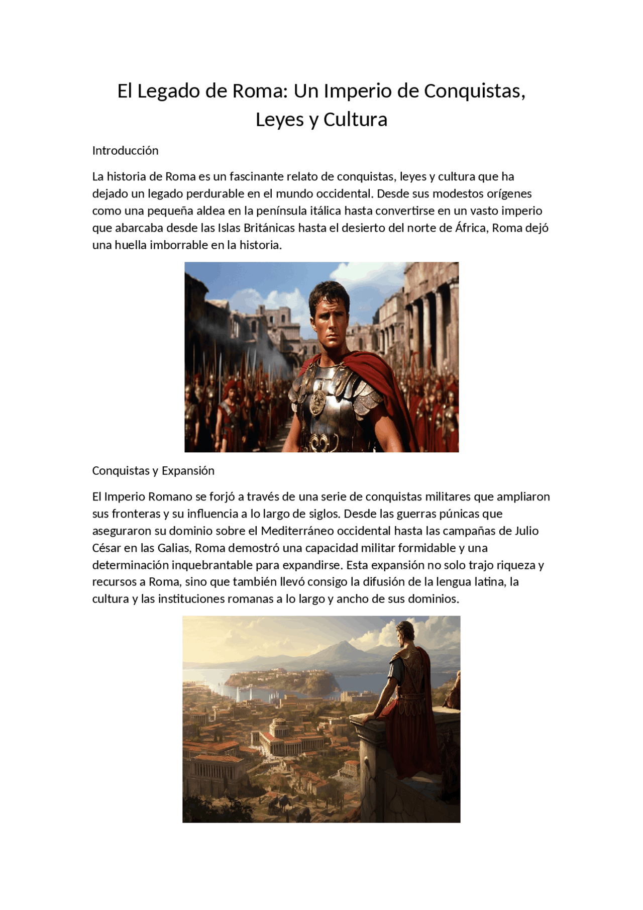 El Legado de Roma: Un Imperio de Conquistas, Leyes y Cultura | Apuntes ...