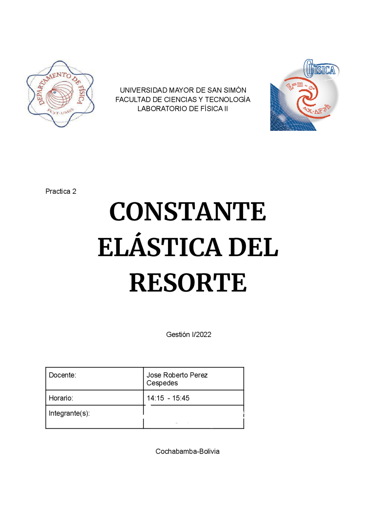 constante elastica del resorte | Guías, Proyectos, Investigaciones de ...