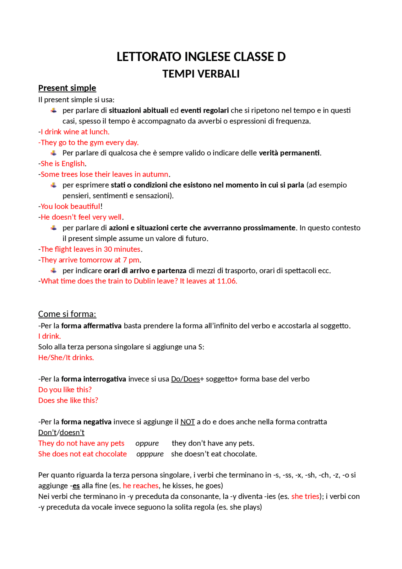 Schema riassuntivo inglese | Schemi e mappe concettuali di Lingua ...