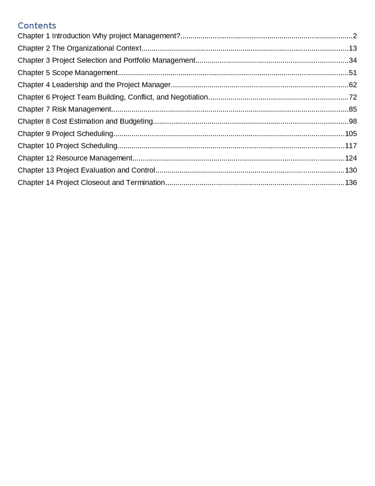 principles of project management | Study notes Project Management | Docsity