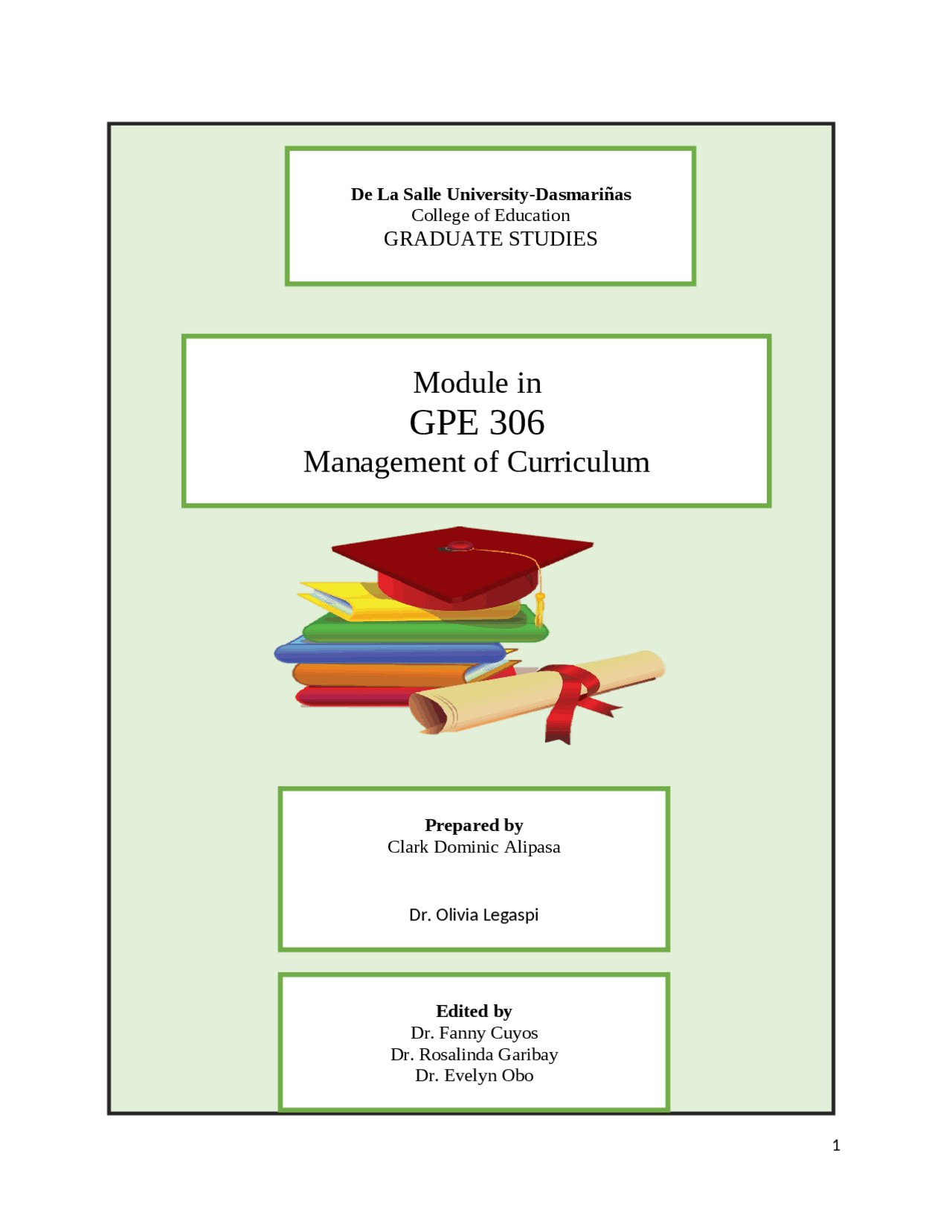 MODULE - Management of Curriculum | Exercises Educational Psychology | Docsity