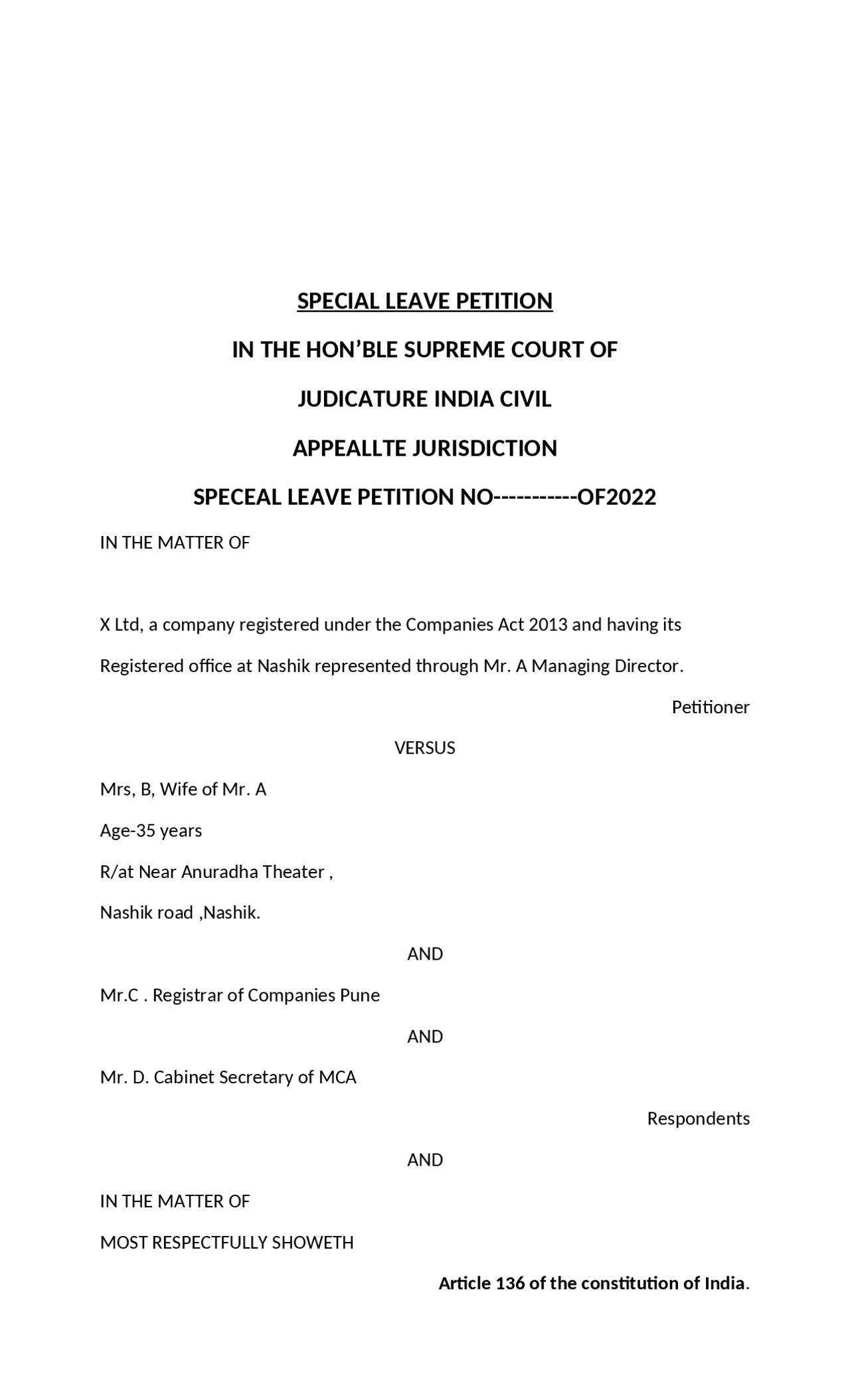 Special Leave Petition Filed by X Ltd Against Winding Up Order by ...