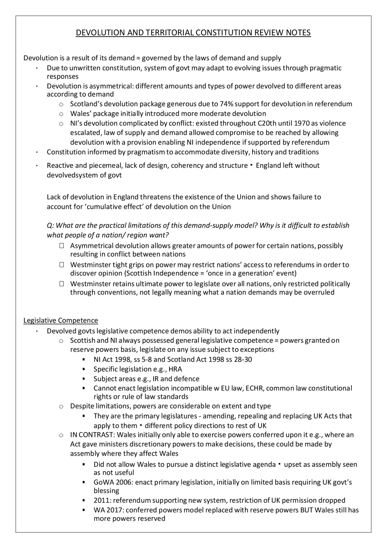 UK's Asymmetrical Devolution: Powers, Competence, and Governance ...