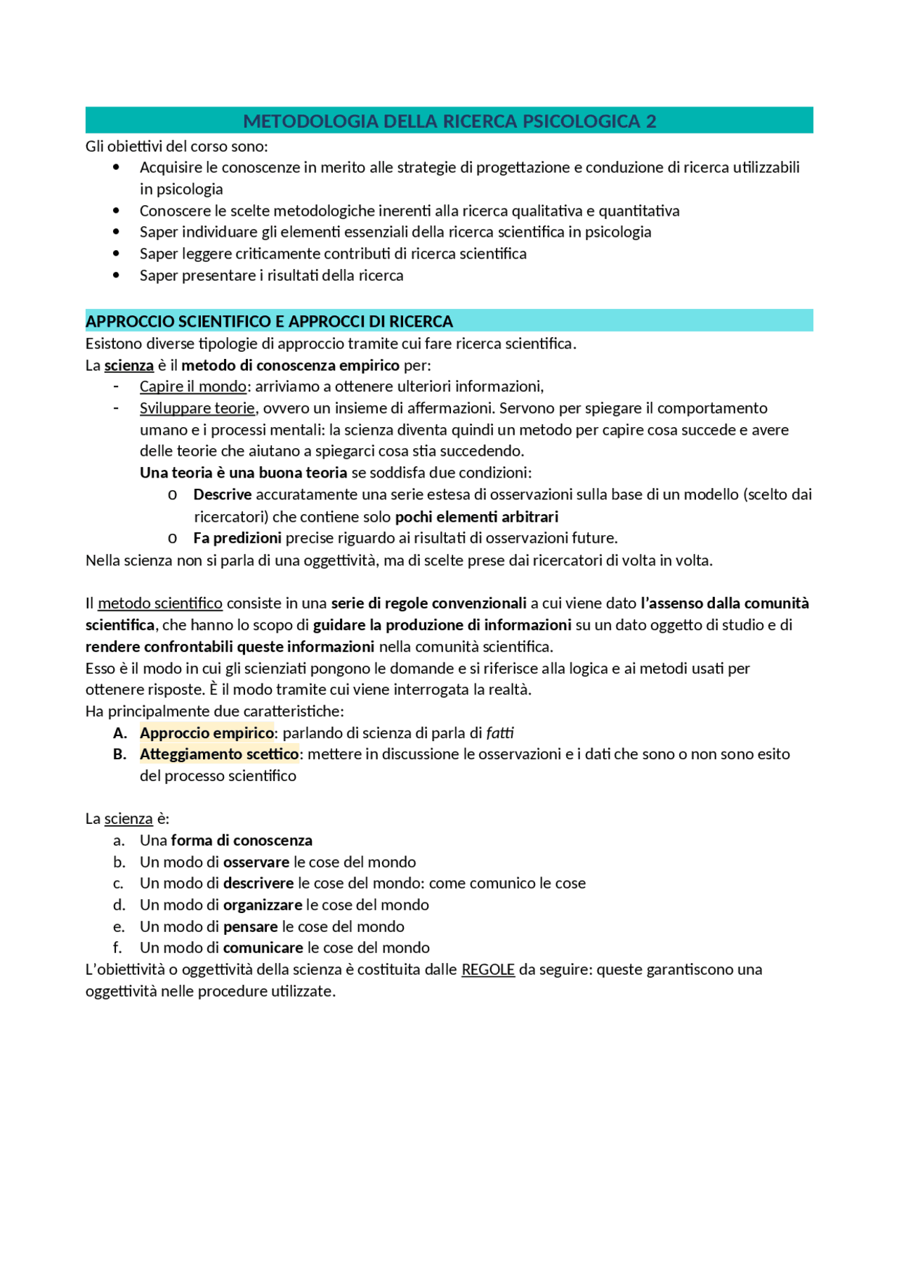 metodologia anno in corso 2024 | Schémas Mathématiques | Docsity