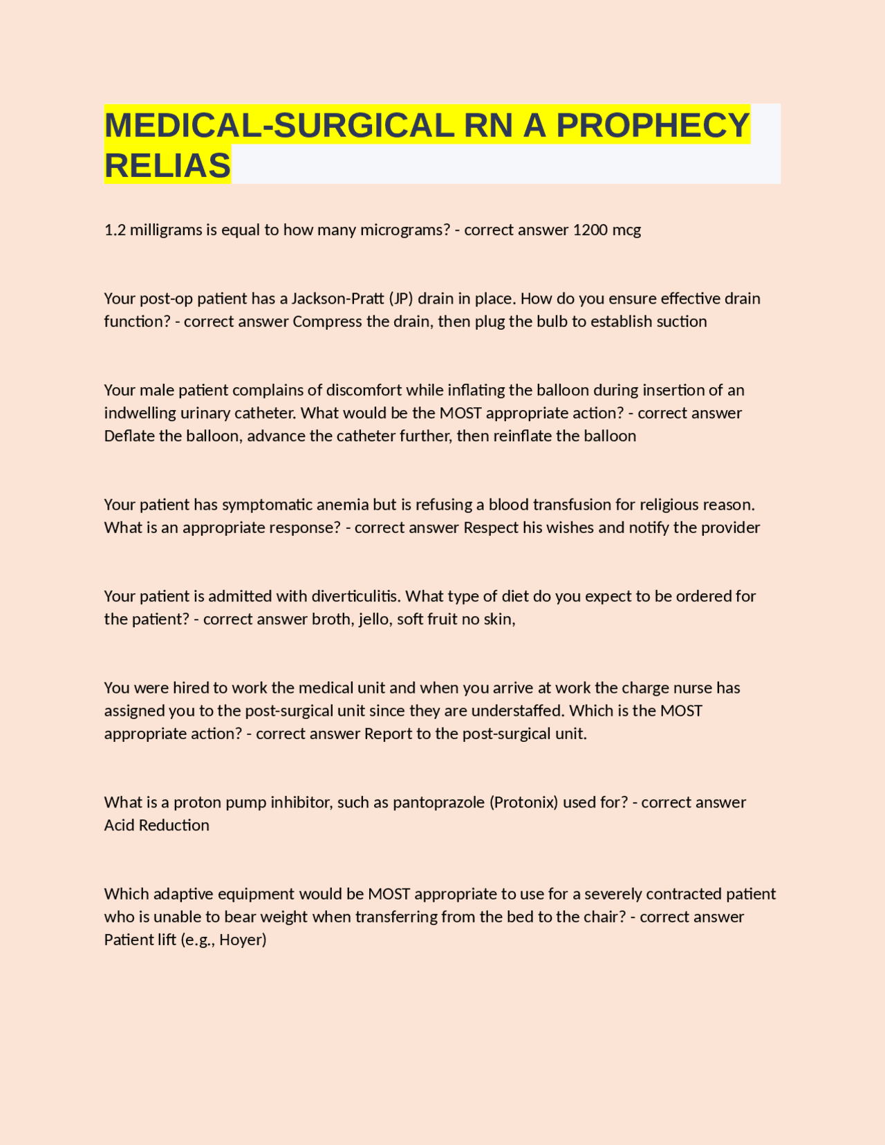 Medical Scenarios: Diagnoses, Equipment, and Patient Care | Exams ...