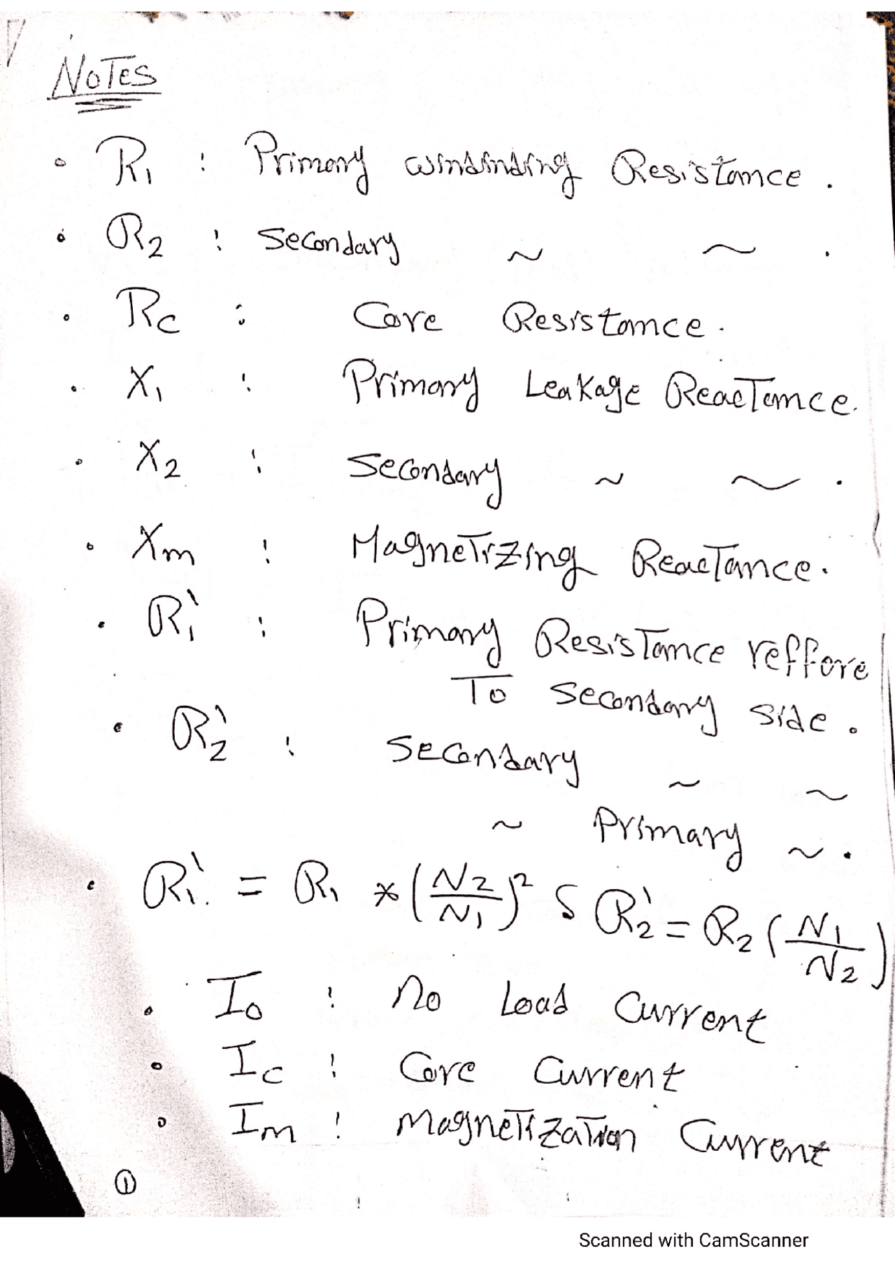 rules_summary_transformers | Cheat Sheet Electric Machines | Docsity