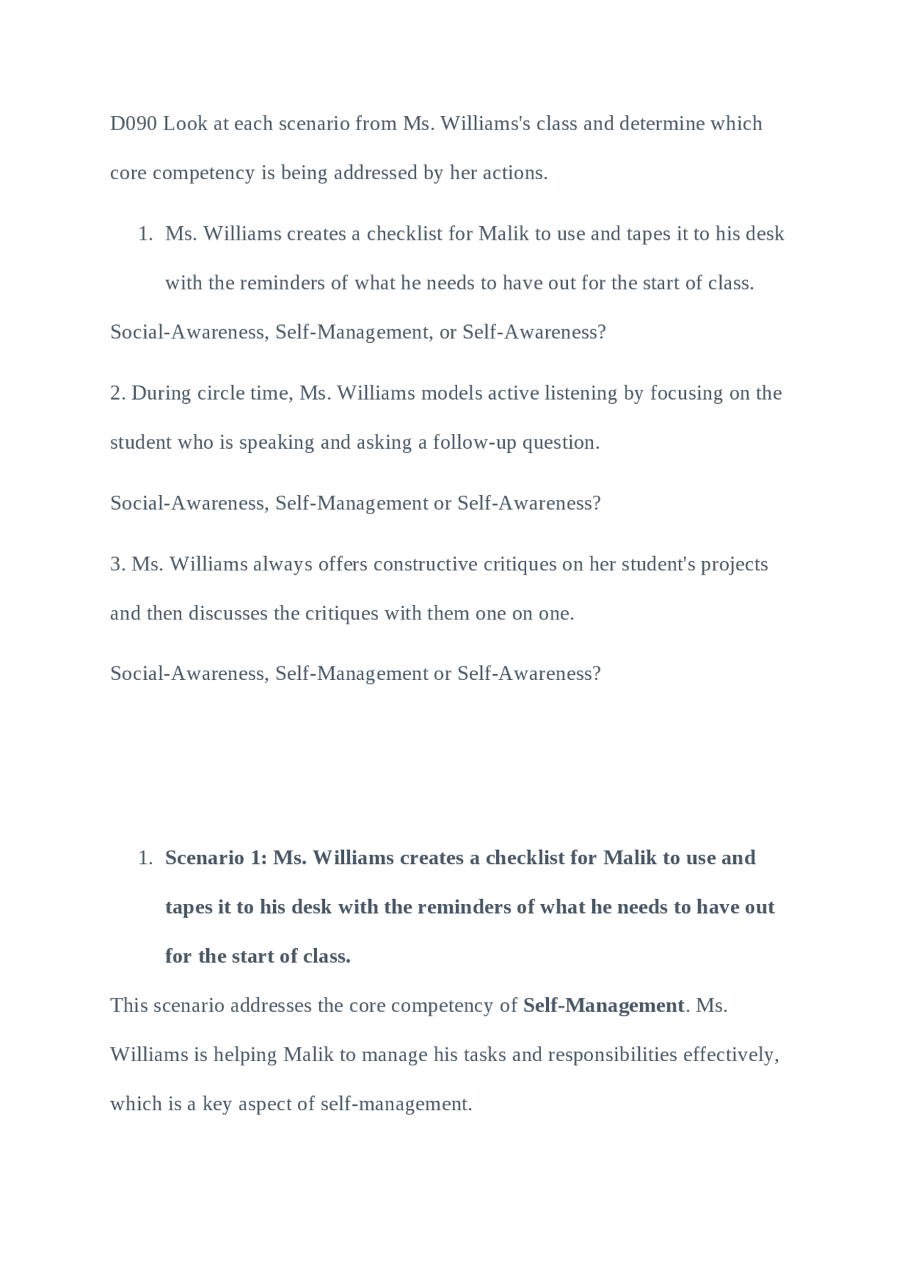 Identifying Core Competencies: A Classroom Scenario Analysis | Thesis ...