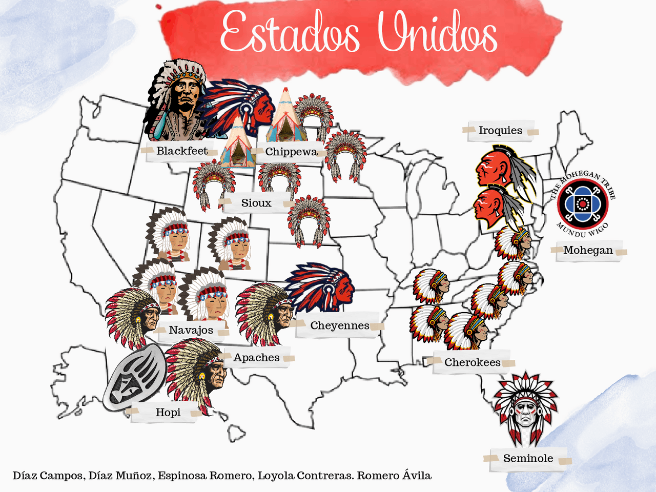 Ubicación de las tribus nativas de Estados Unidos | Monografías ...