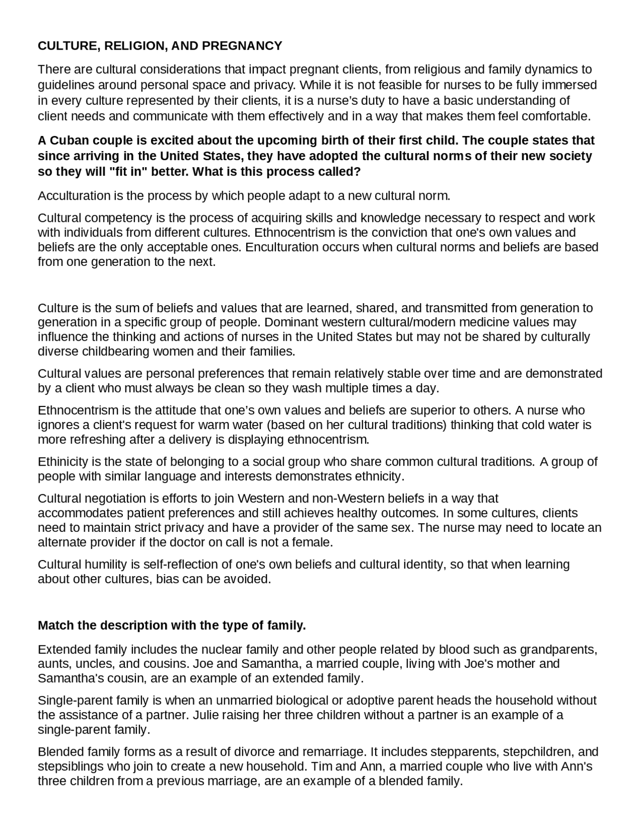 Cultural Competency in Pregnancy Care: Family, Religion, and Health ...