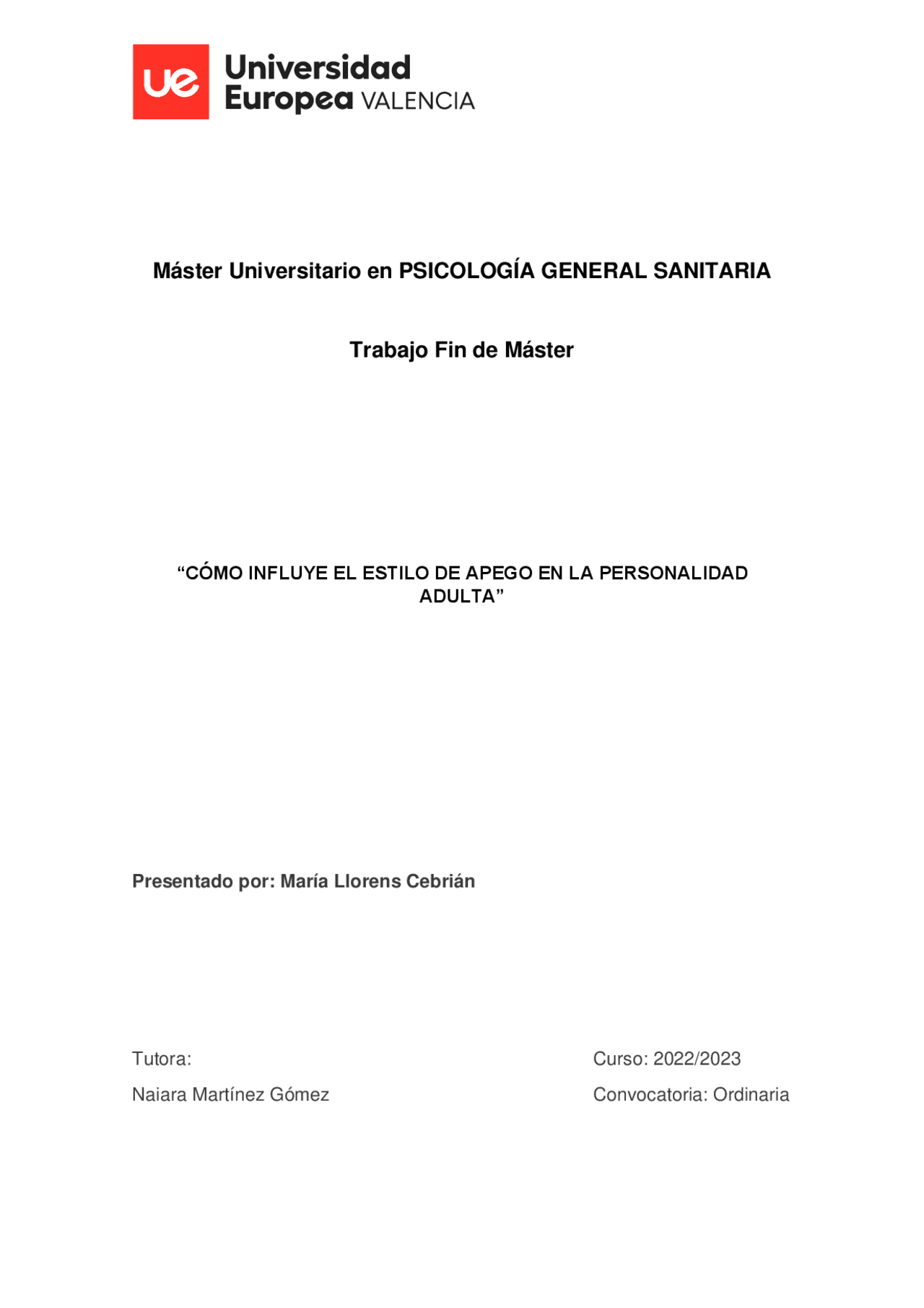 Test CAMIR aplicación y apego | Apuntes de Psicoanálisis | Docsity