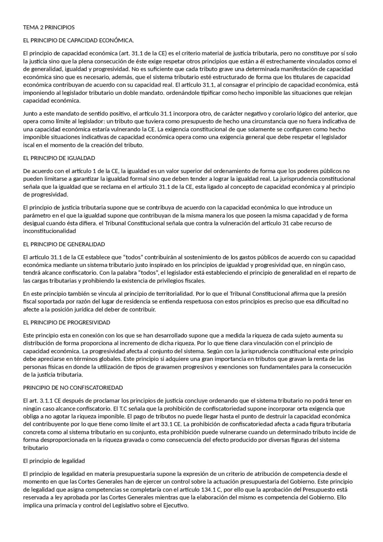 Tema 2 instituciones de derecho tributario | Resúmenes de Derecho Financiero y Tributario | Docsity