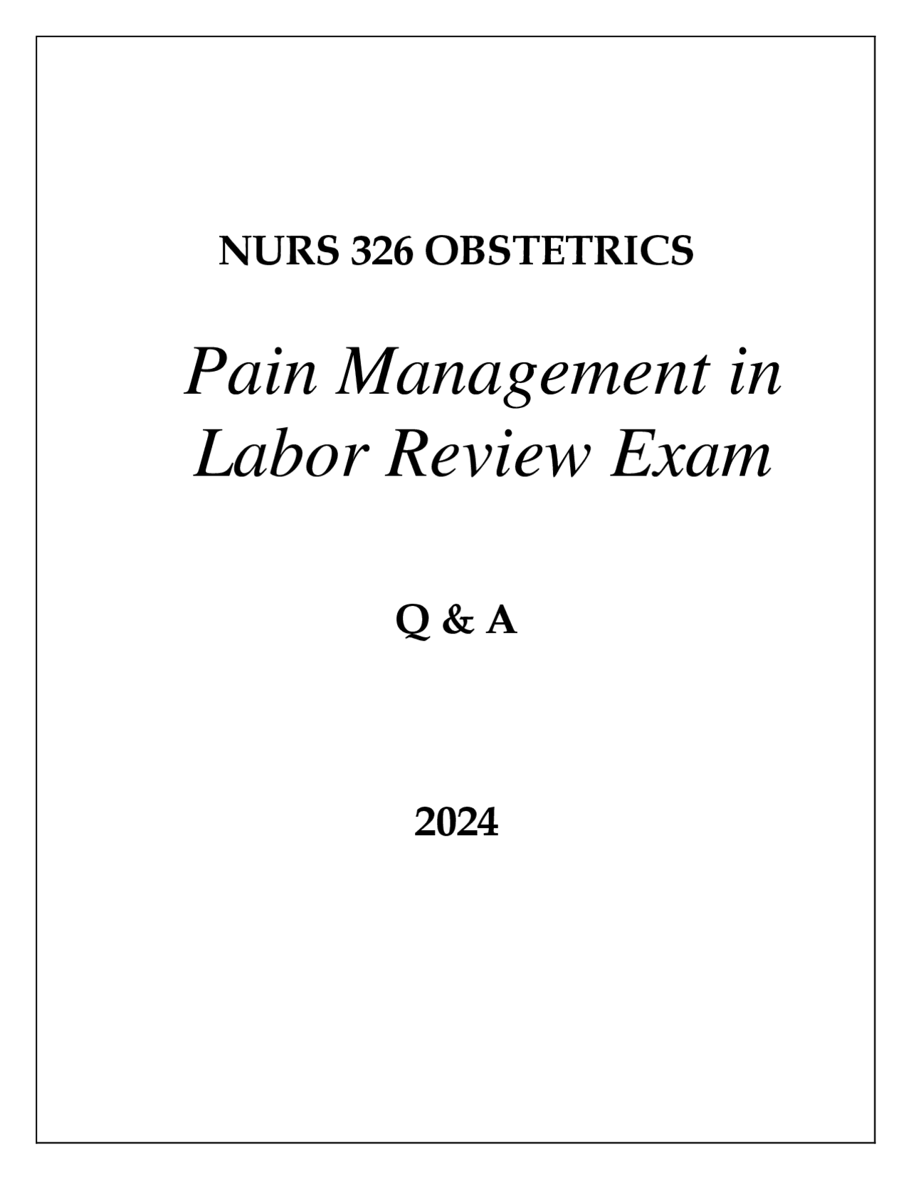 Labor Pain Management: Effective Techniques and Considerations | Exams ...