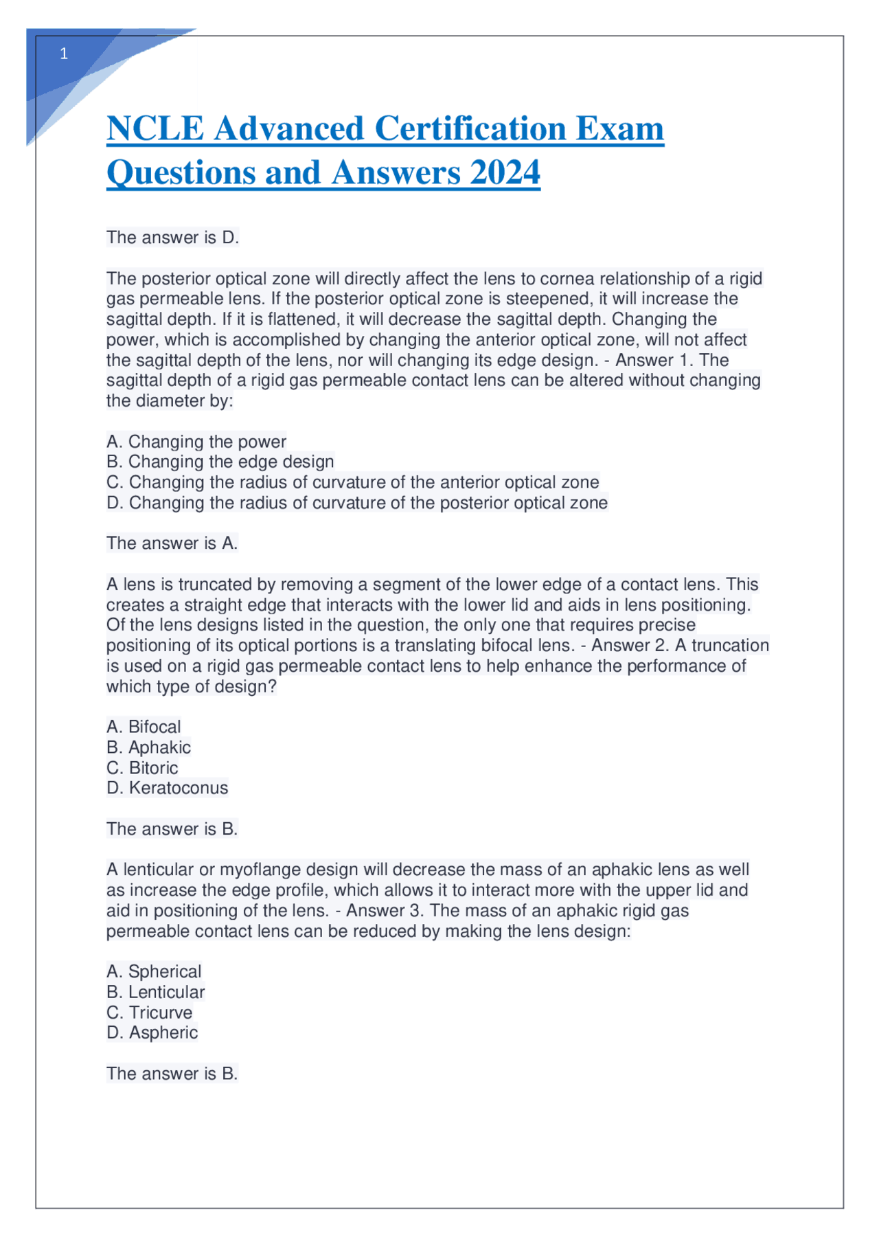 Contact Lens Fitting and Care: A Comprehensive Guide | Exams Nursing ...
