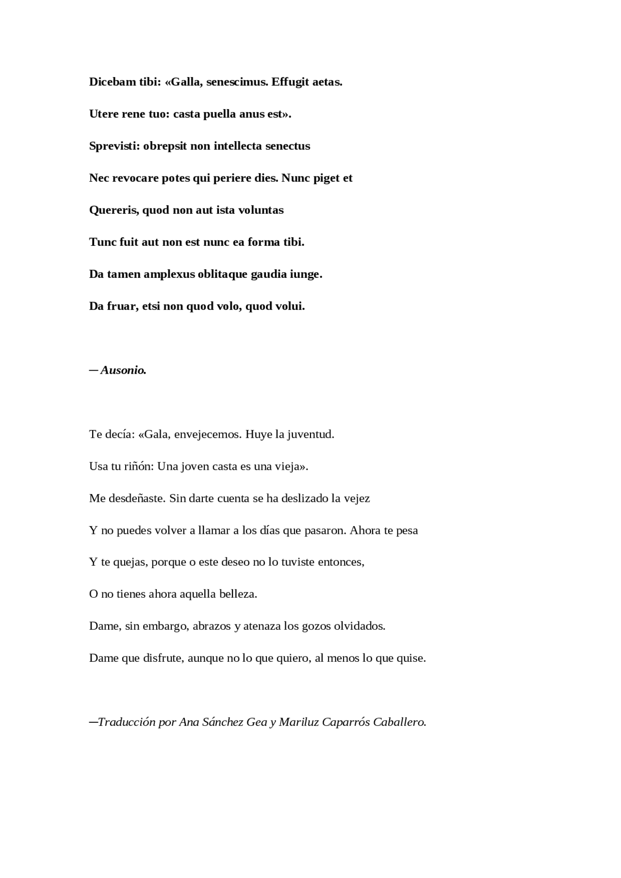 Traducción de poesía latina al castellano | Translations Latin language ...