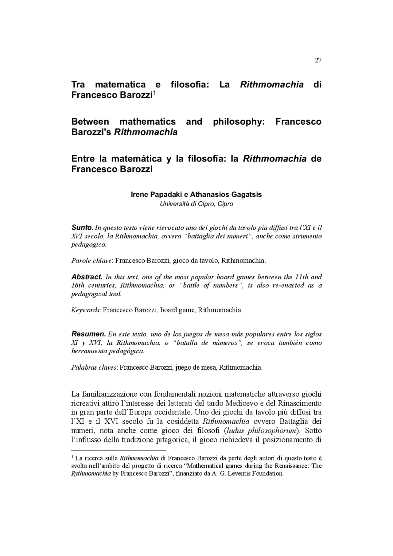 La Rithmomachia di Francesco Barozzi: un gioco didattico tra matematica ...