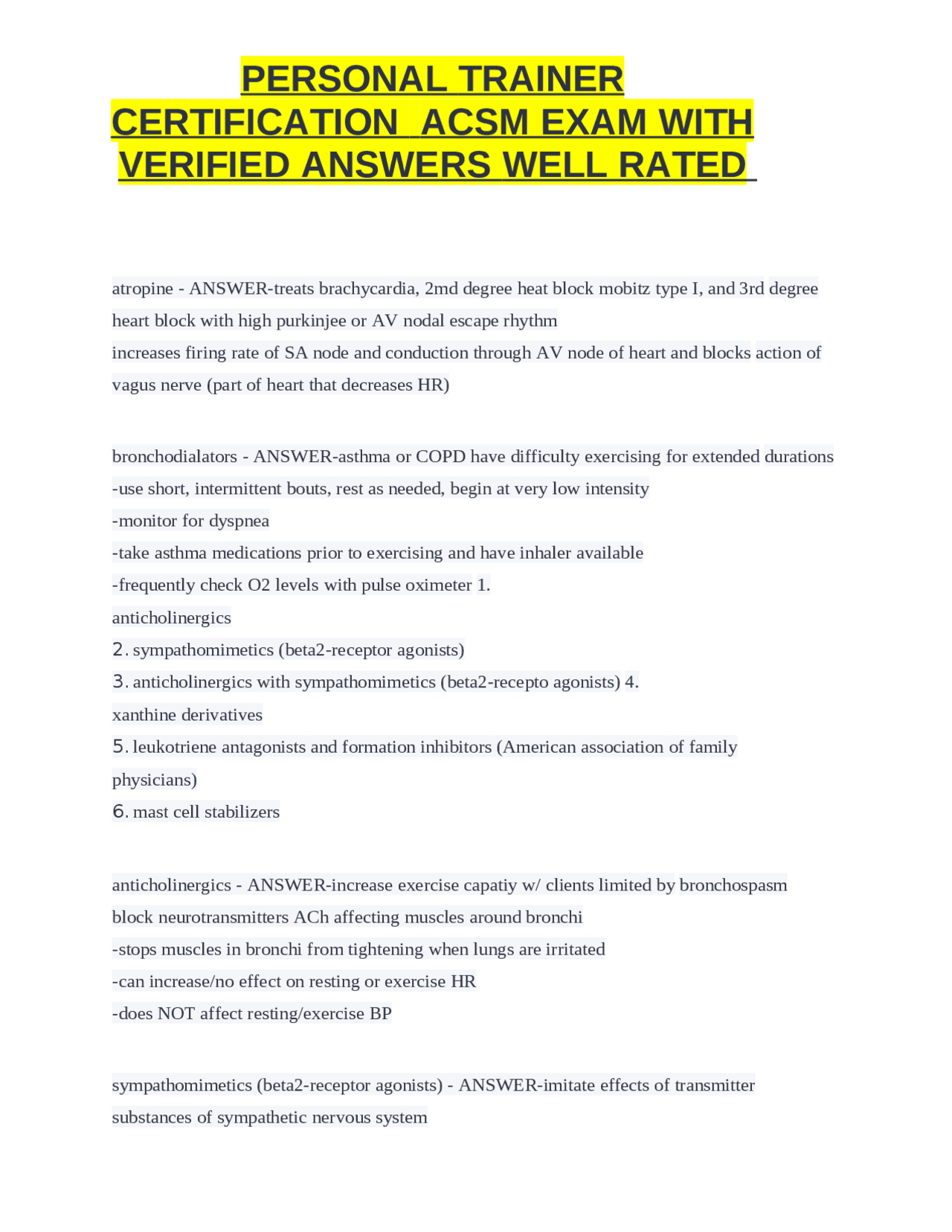 Review of Personal Trainer Certification Exam: Cardiovascular System & Electrocardiogram | Exams ...