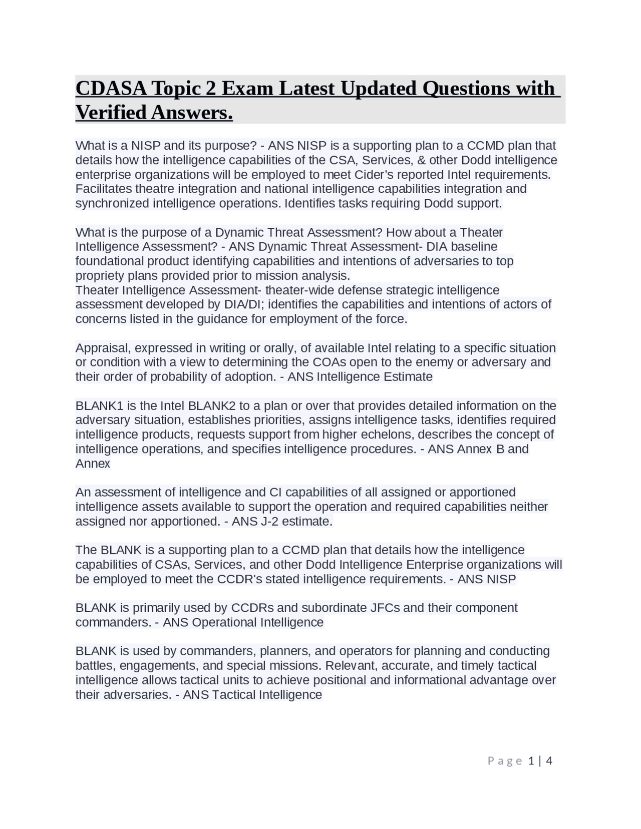 JIPOE and Related Intel Concepts: Operational Environment Prep | Exams ...