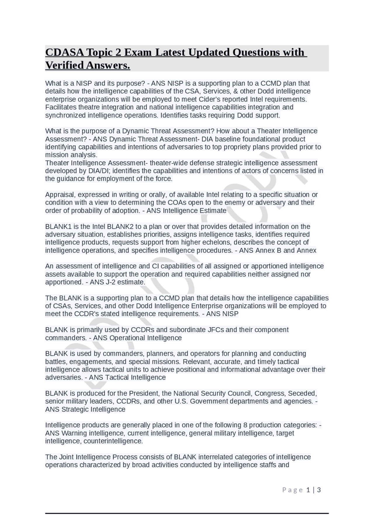 JIPOE and Related Intel Concepts: Operational Environment Prep | Exams ...