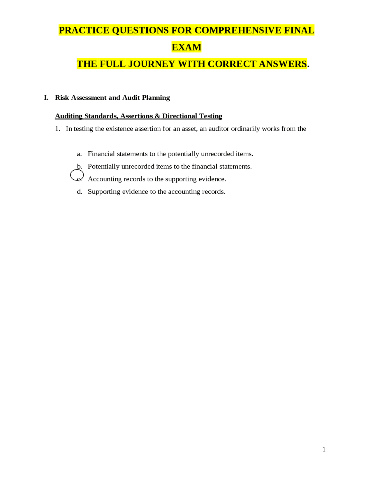 Understanding Financial Statement Assertions and Internal Control Risk ...
