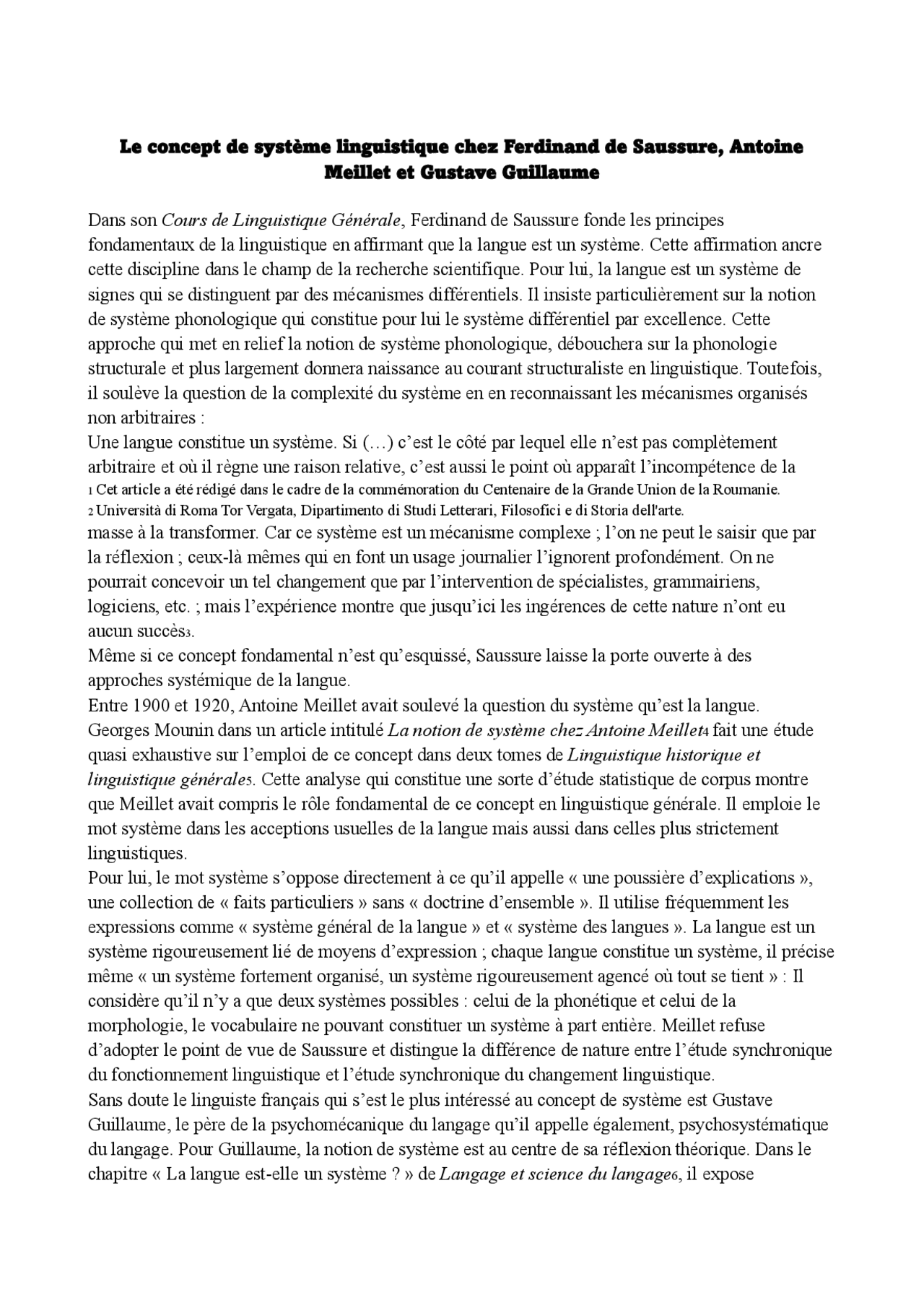 Le concept de système linguistique chez Ferdinand de Saussure, Antoine ...