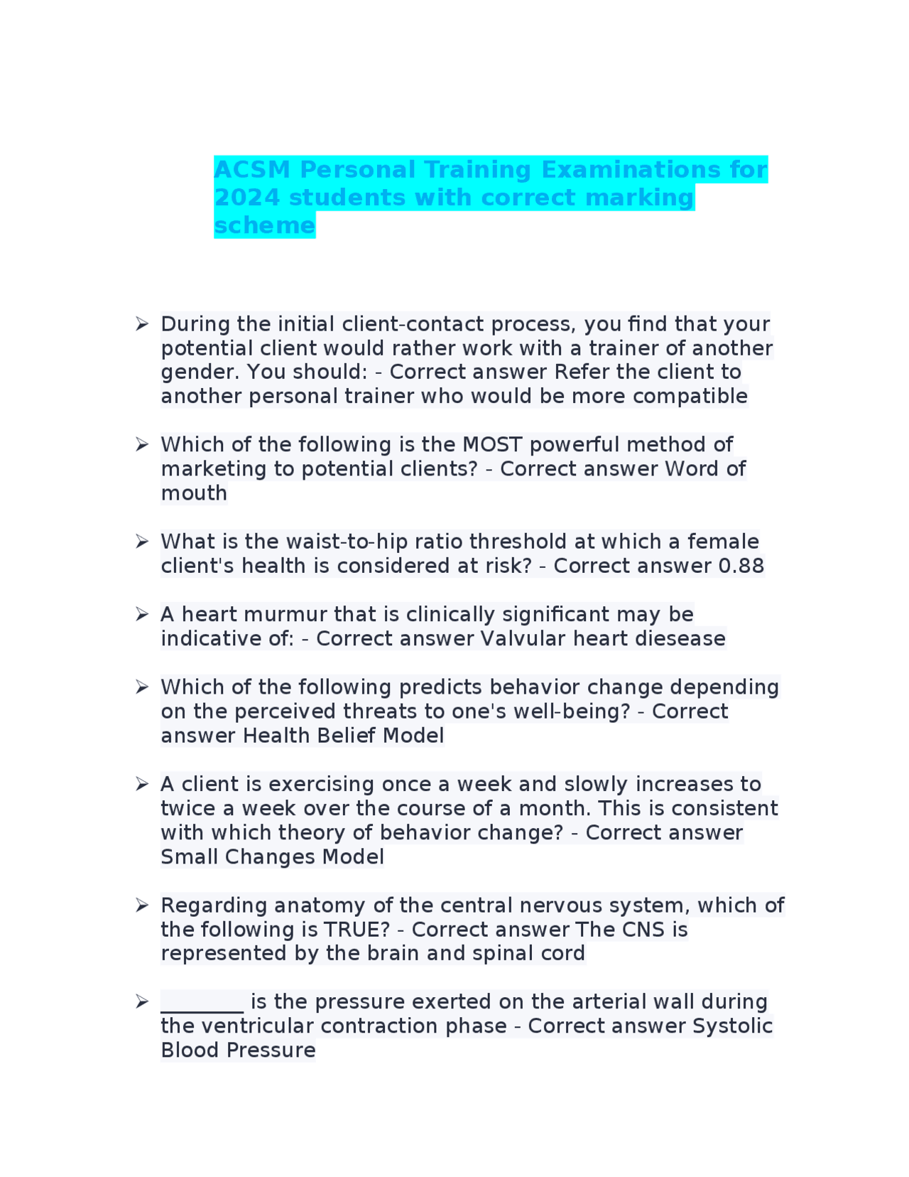 Exploring the Principles of Fitness and Training: Answers and ...