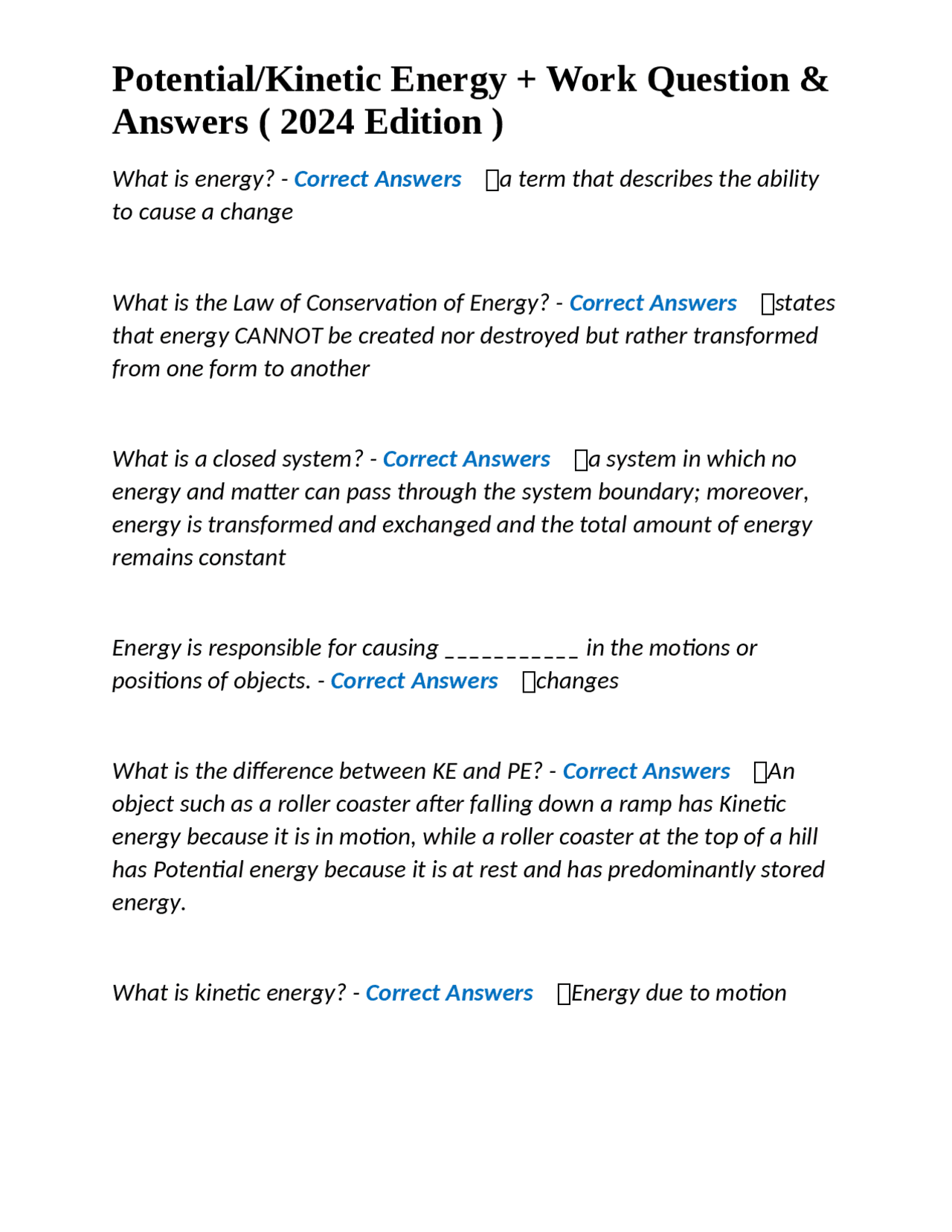 Potential and Kinetic Energy: Understanding Energy Transformations ...