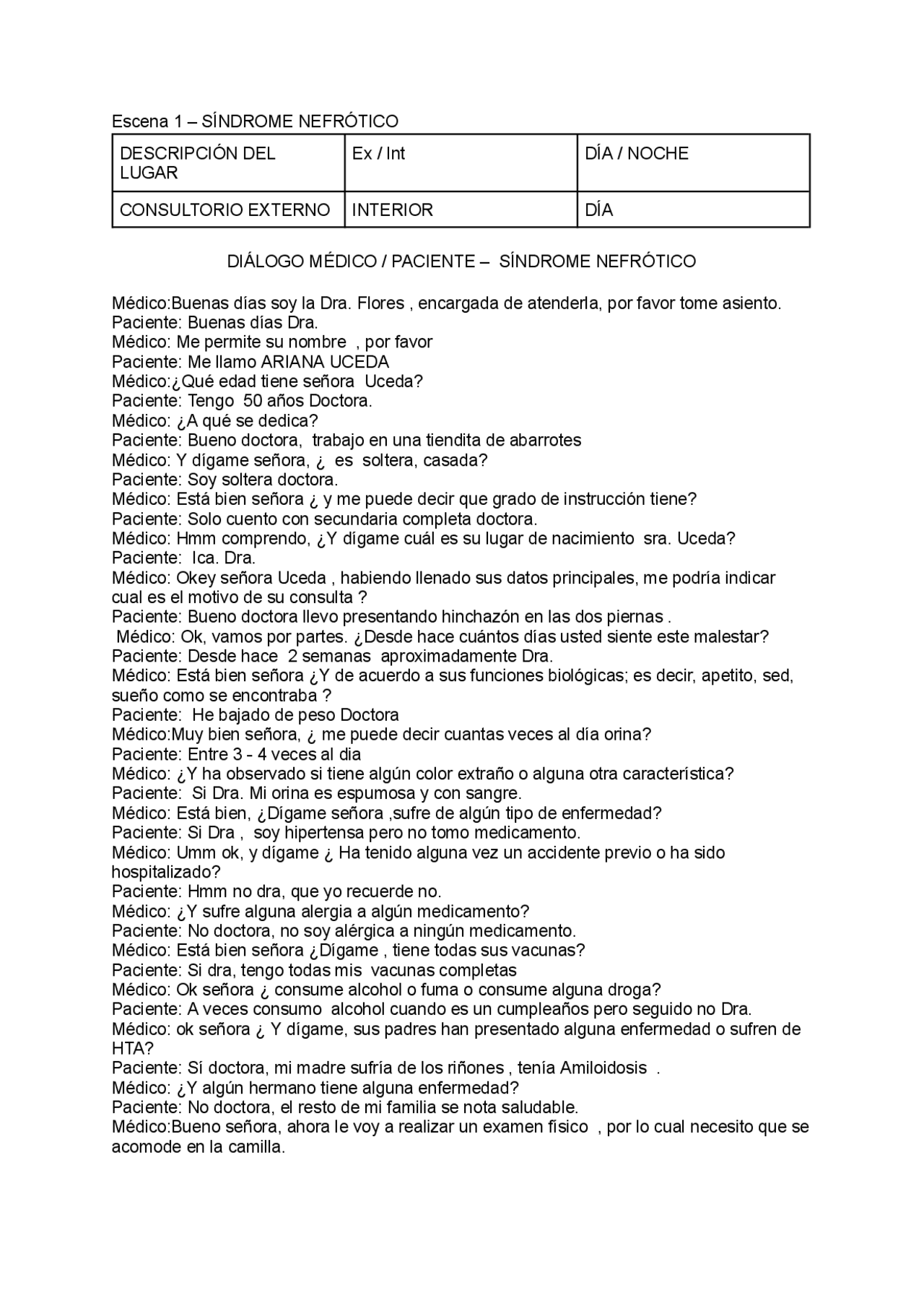 diálogos de medico paciente | Guías, Proyectos, Investigaciones de ...