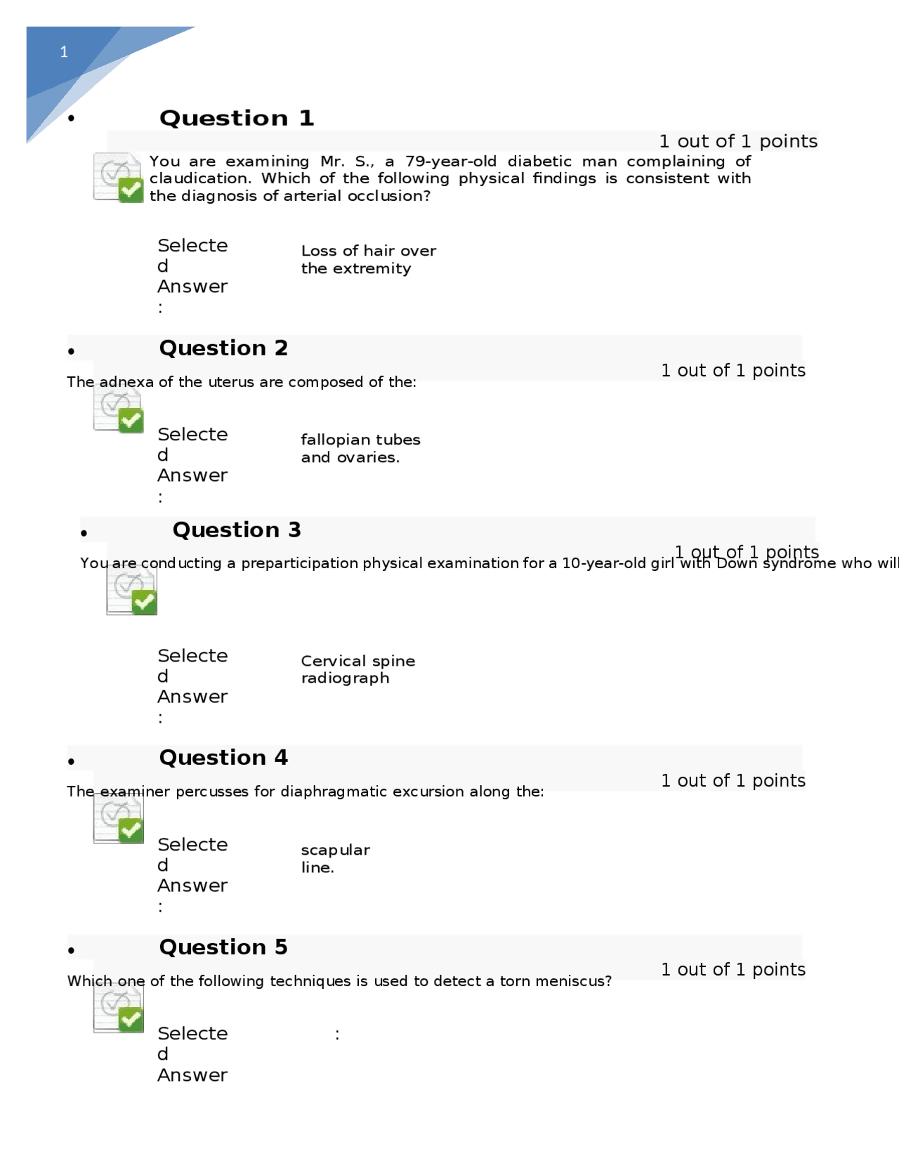 Physical Assessment: Identifying Findings Consistent with Arterial Occlusion | Exercises Nursing ...