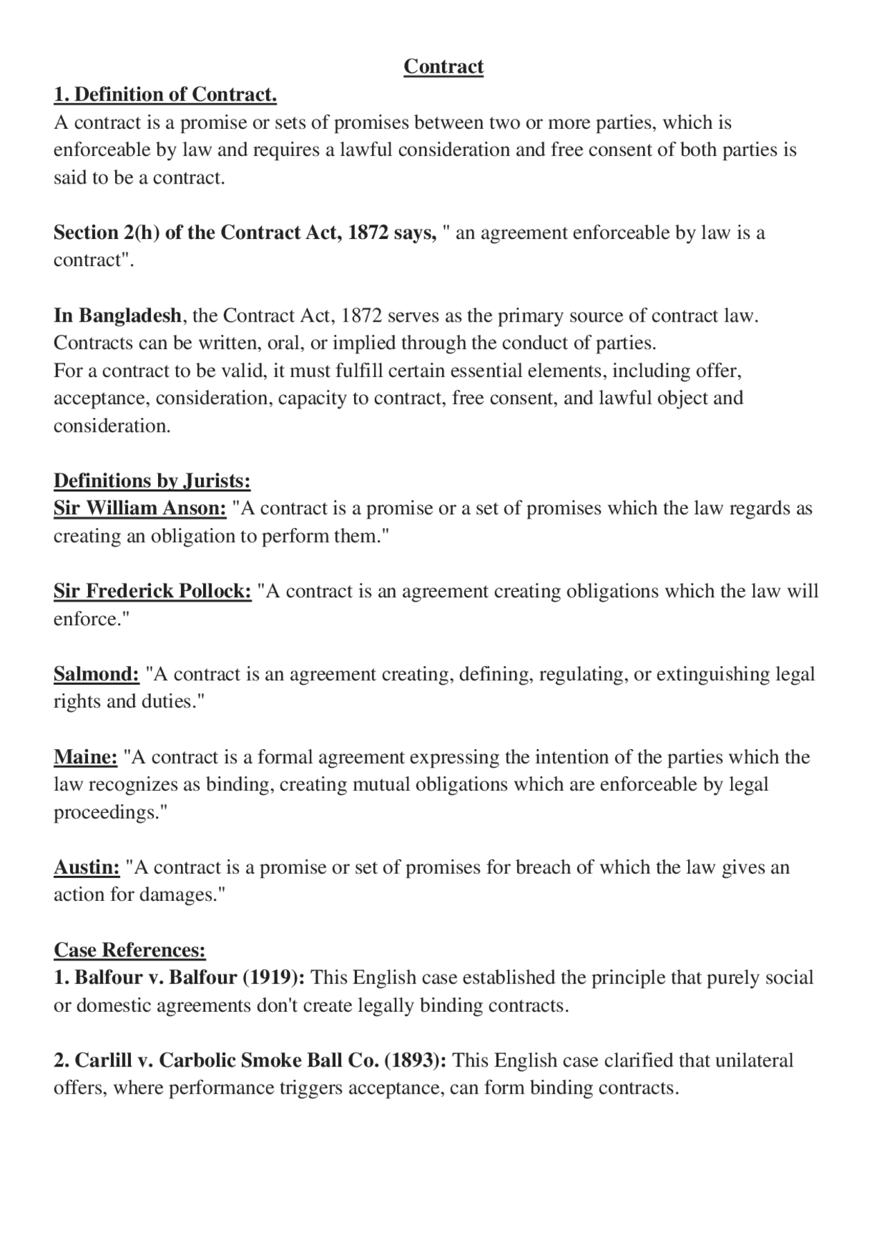 Understanding Contracts: Definition, Essential Elements, and Classification - Prof. Akter ...