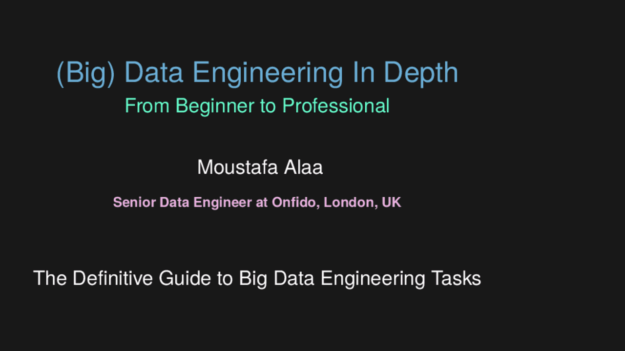 Big Data Engineering: From Beginner to Professional | Exams Law | Docsity