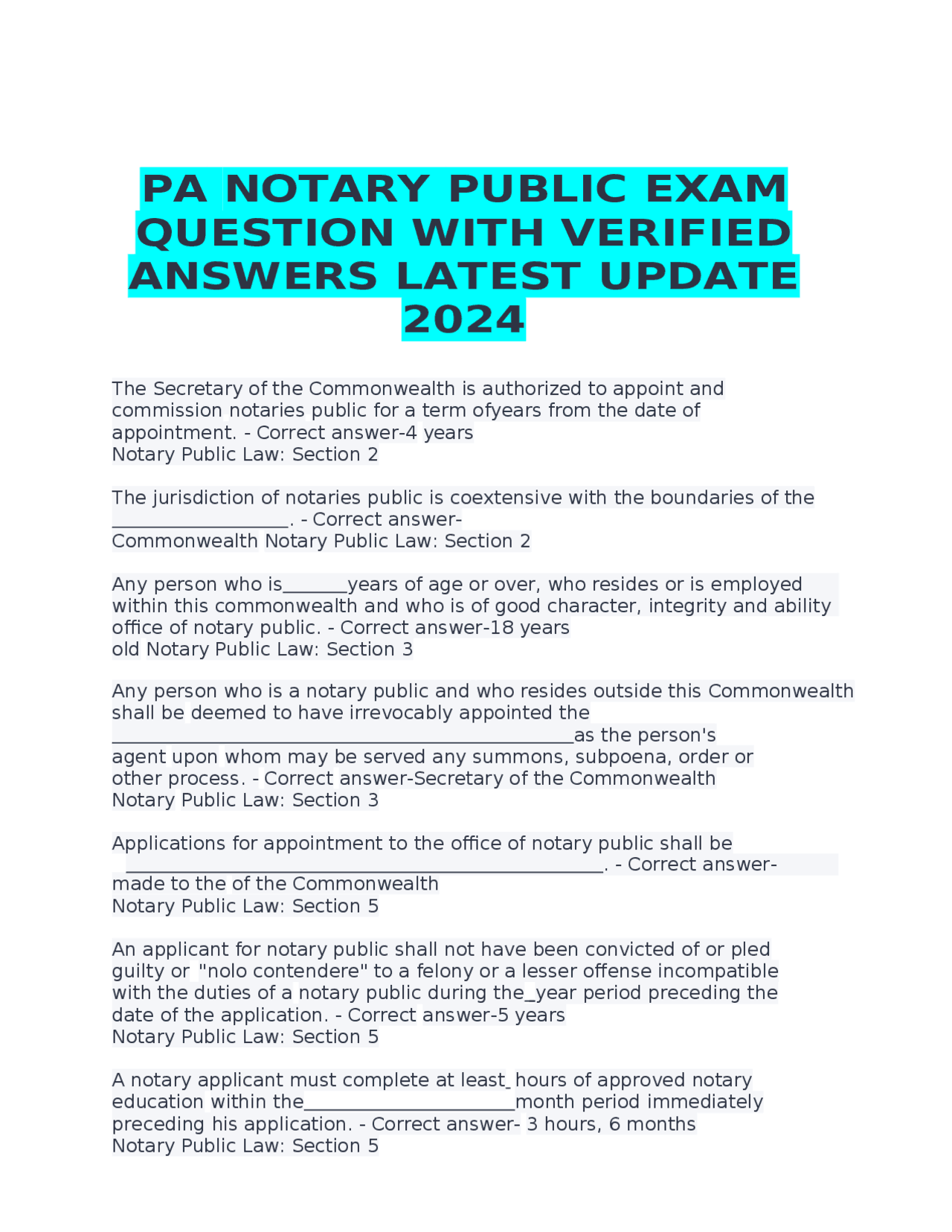 Pennsylvania Notary Public Law: Key Rules and Regulations | Exams Law ...
