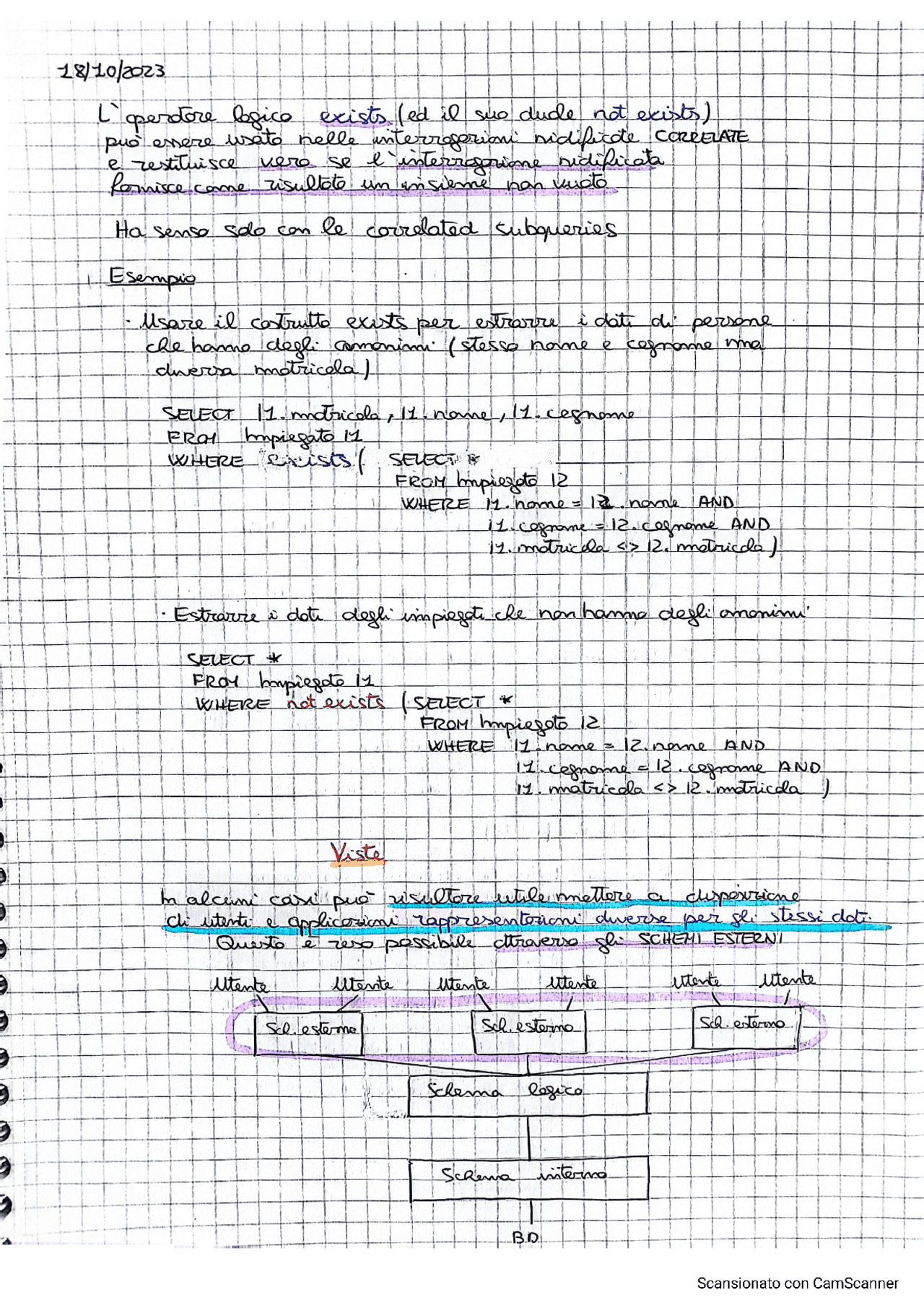 Appunti basi di dati, terza parte | Sbobinature di Basi di Dati | Docsity