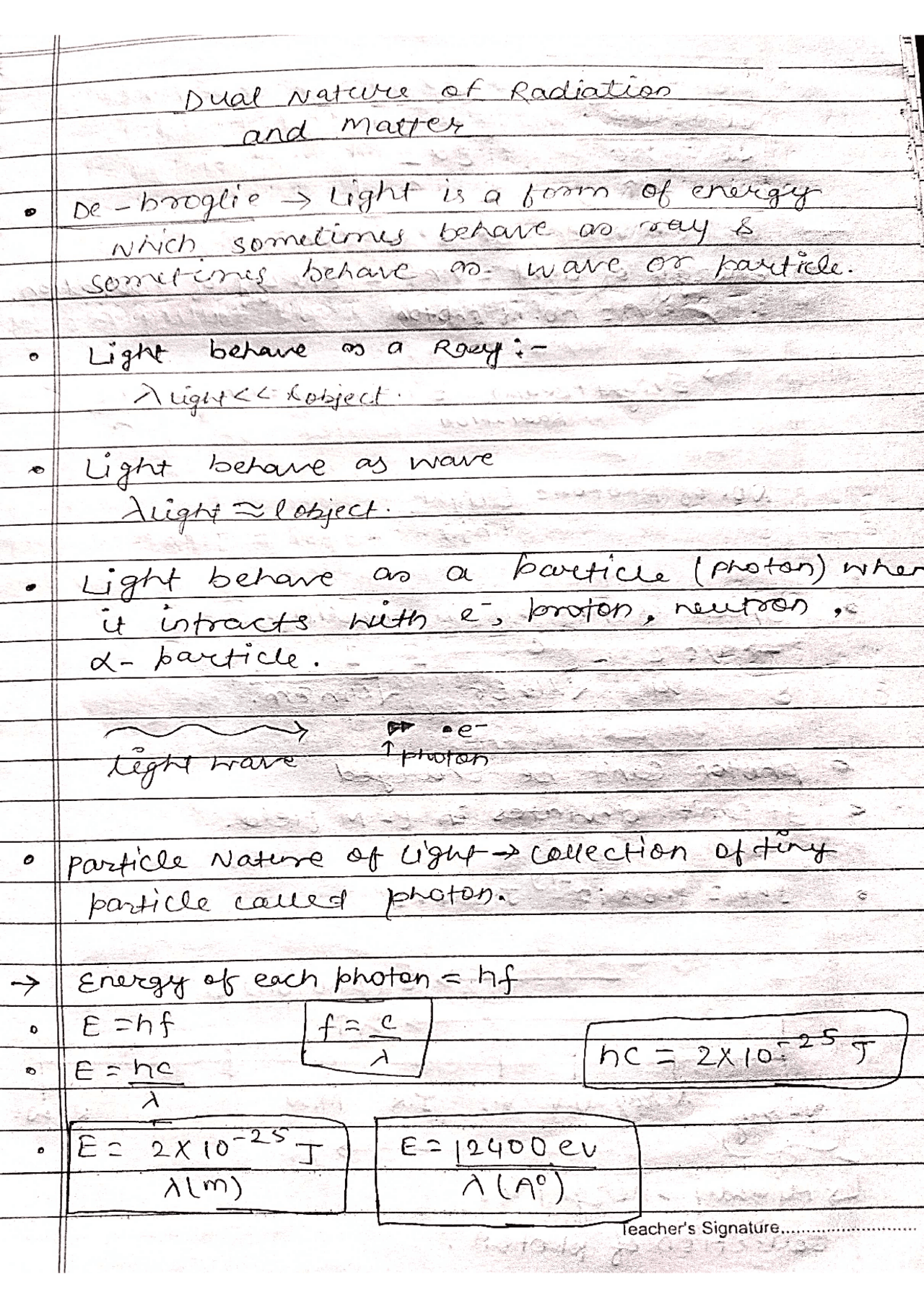Dual nature of radiation | Study notes Physics | Docsity