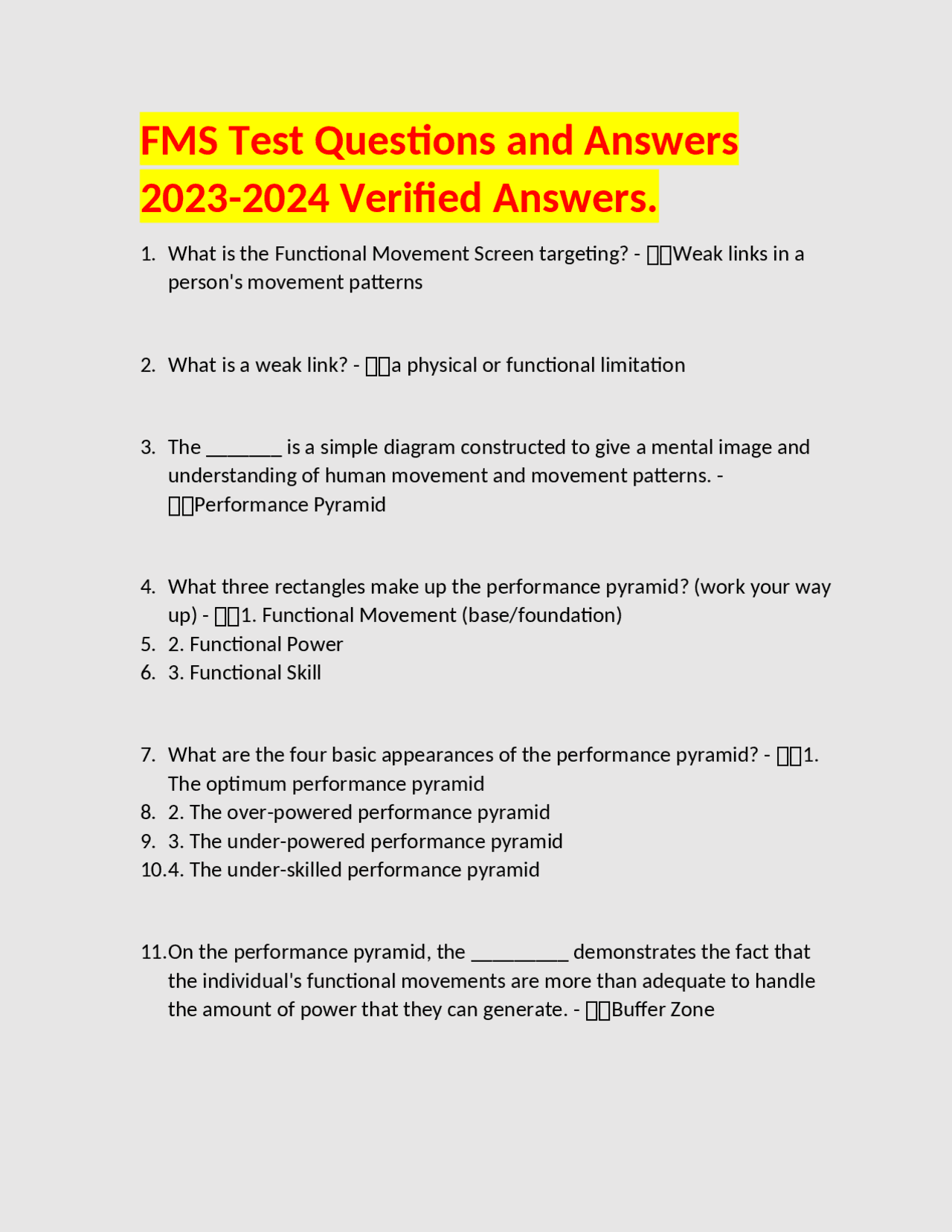 Functional Movement Screen: Performance Pyramid & Identifying Weak ...