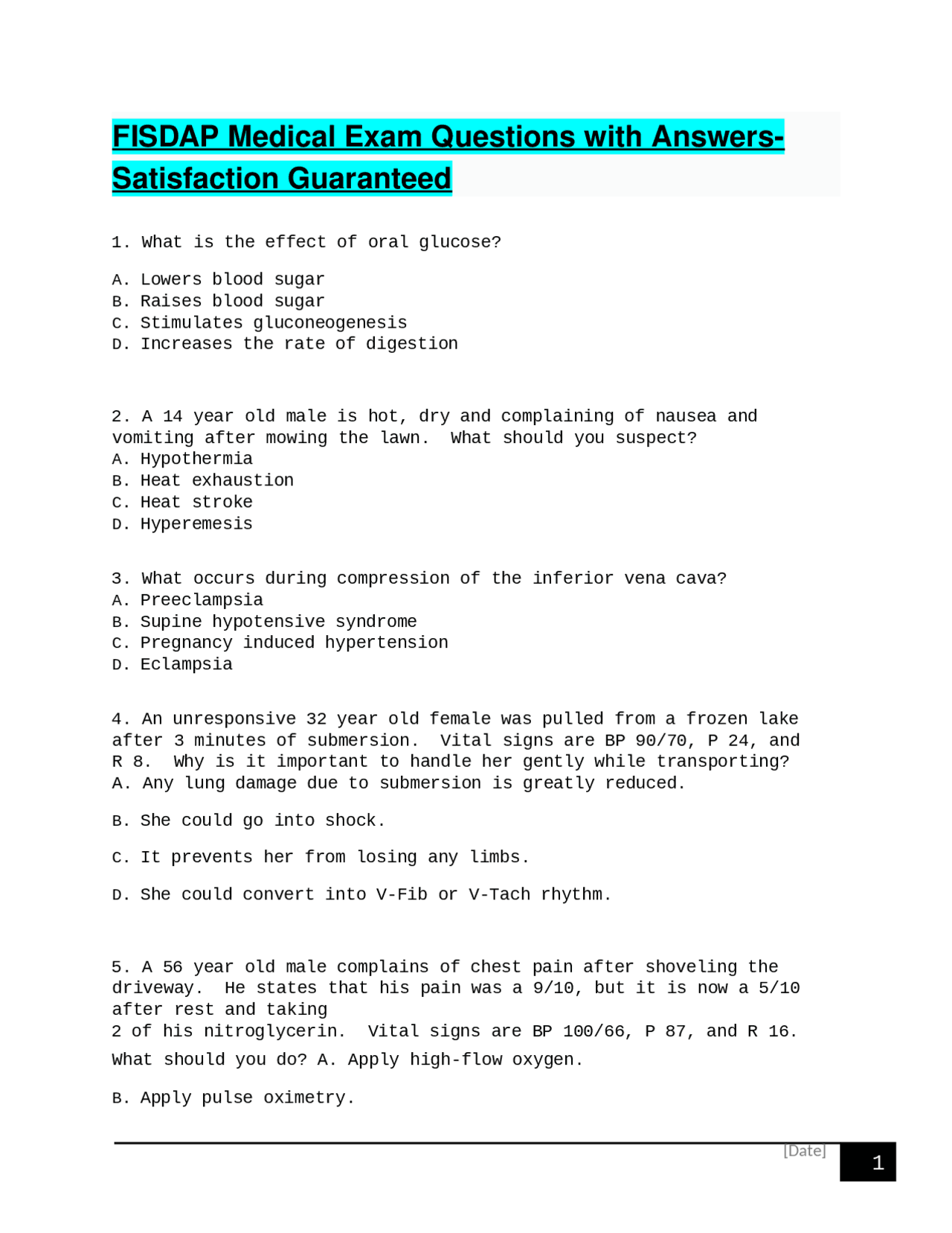 Medical Emergencies: Identifying Symptoms and Suspected Conditions ...